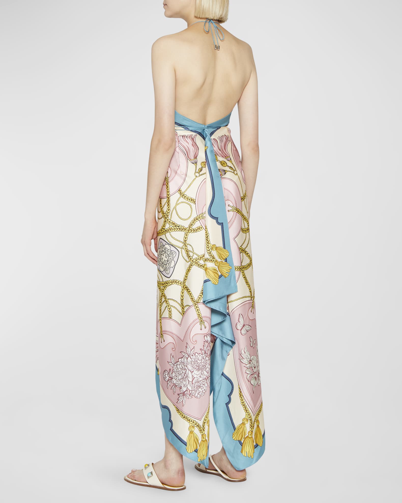 Etro Foulard-Print Engineer Halter Midi Handkerchief Dress | Neiman Marcus