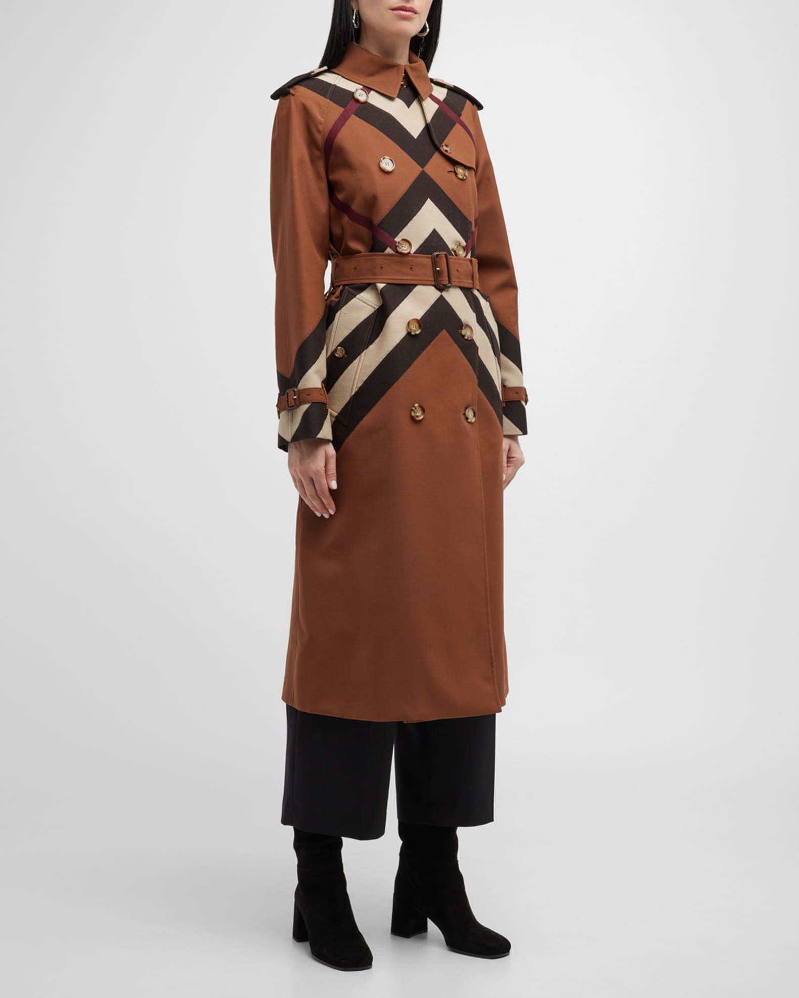 Burberry Waterloo Check Trench Coat | Neiman Marcus