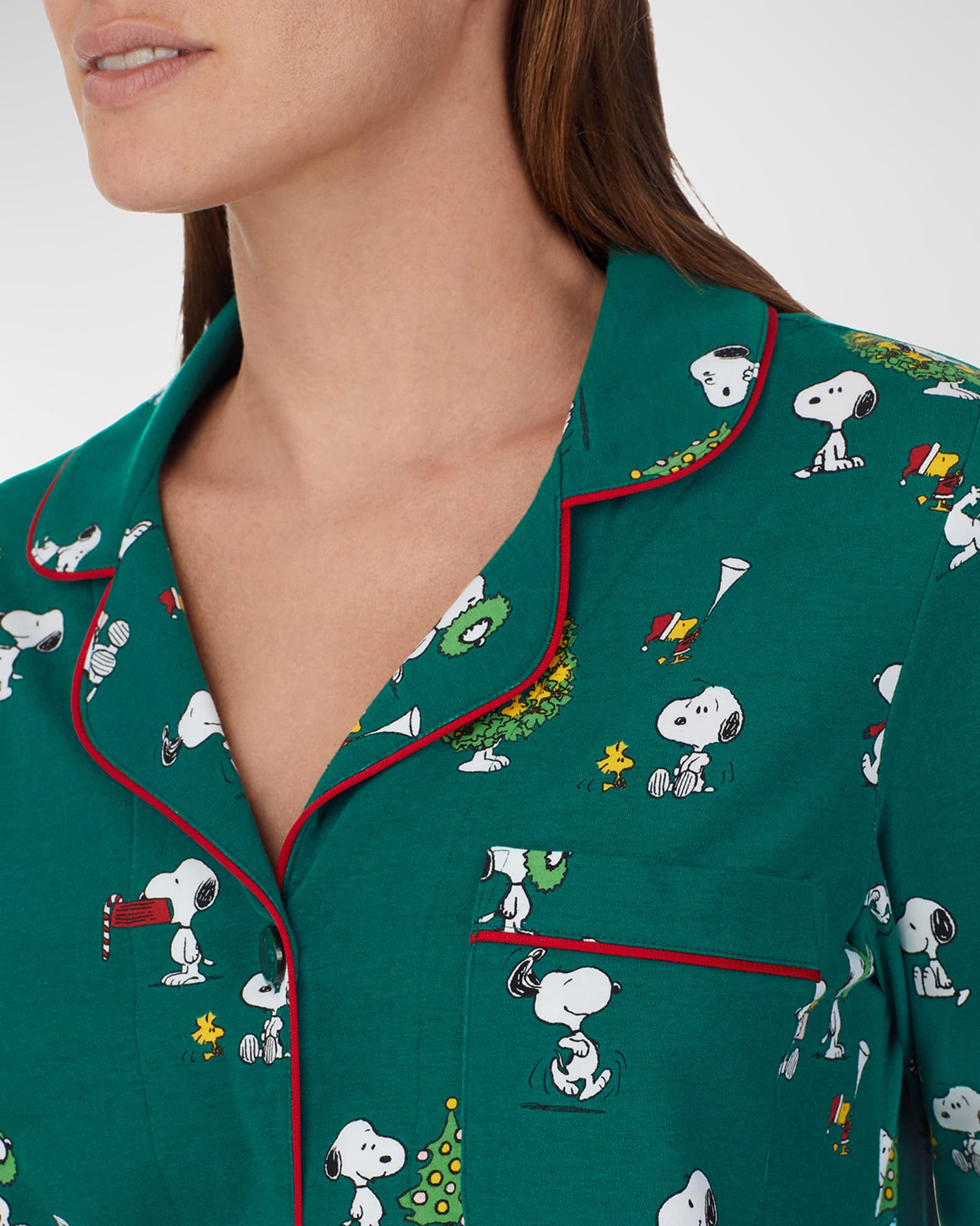 BedHead Pajamas x Peanuts Holiday Snoopy Pajama Set | Neiman Marcus