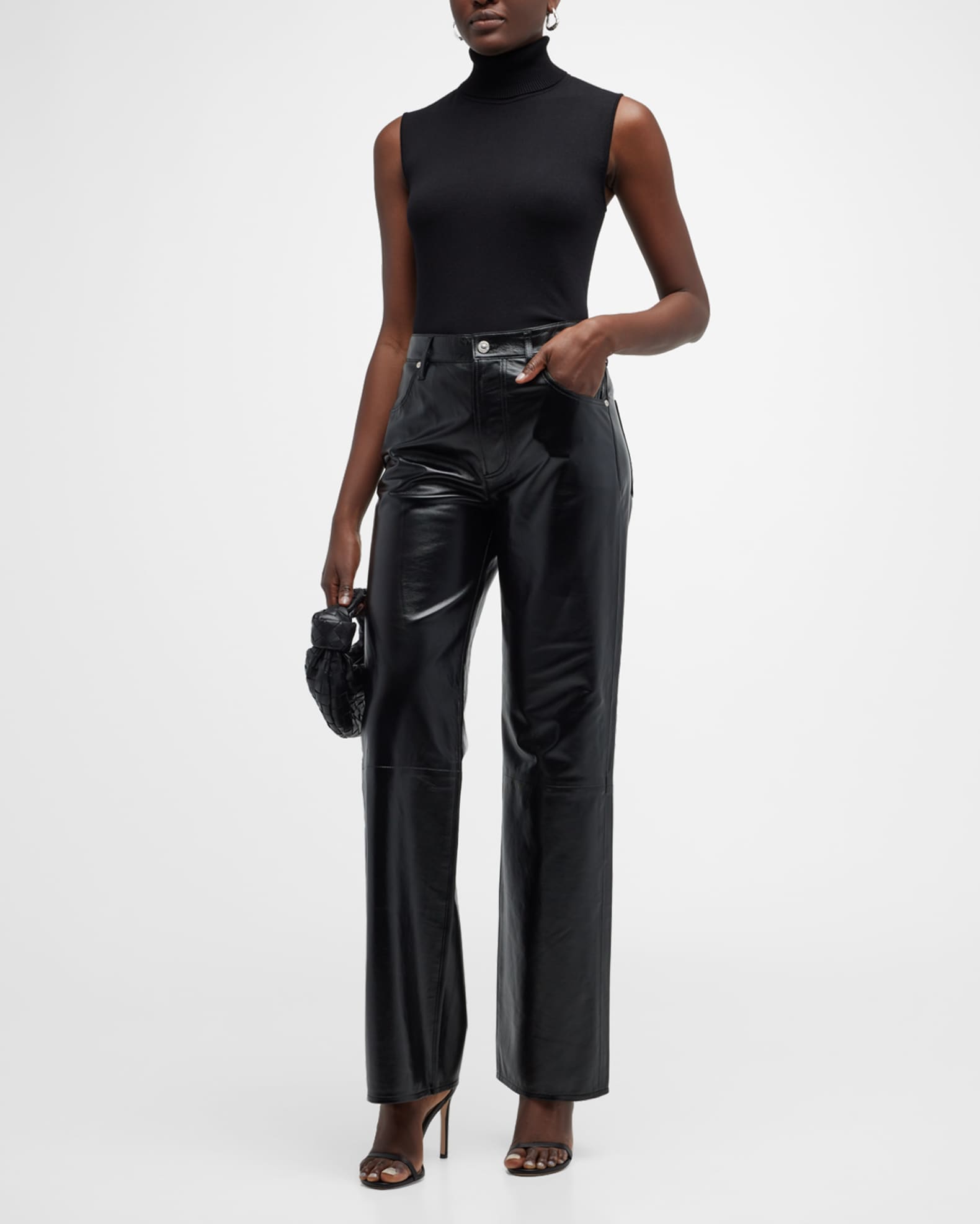 Citizens of Humanity Annina Wide-Leg Patent Leather Pants | Neiman Marcus
