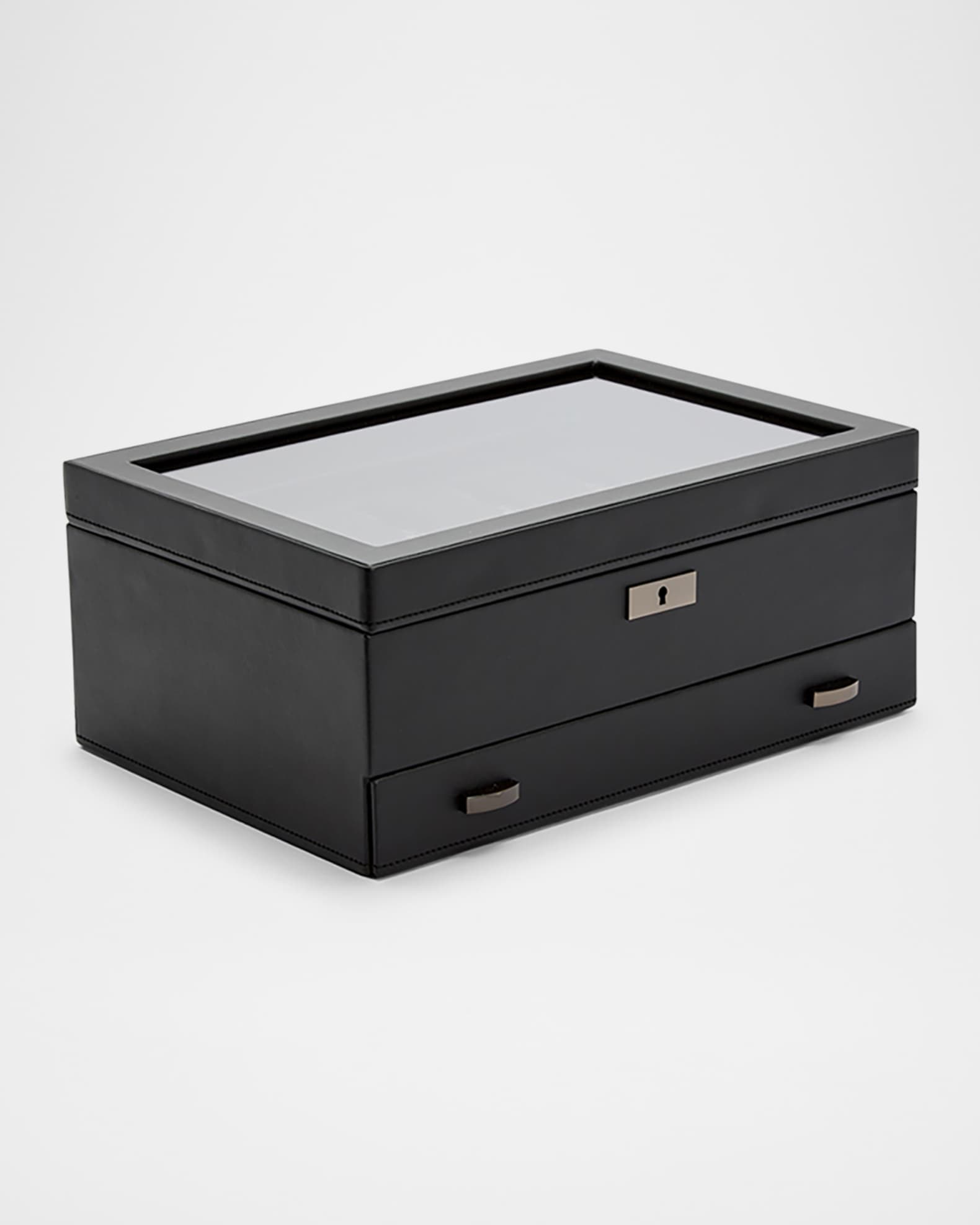 WOLF Axis 10-Piece Watch Box with Drawer | Neiman Marcus