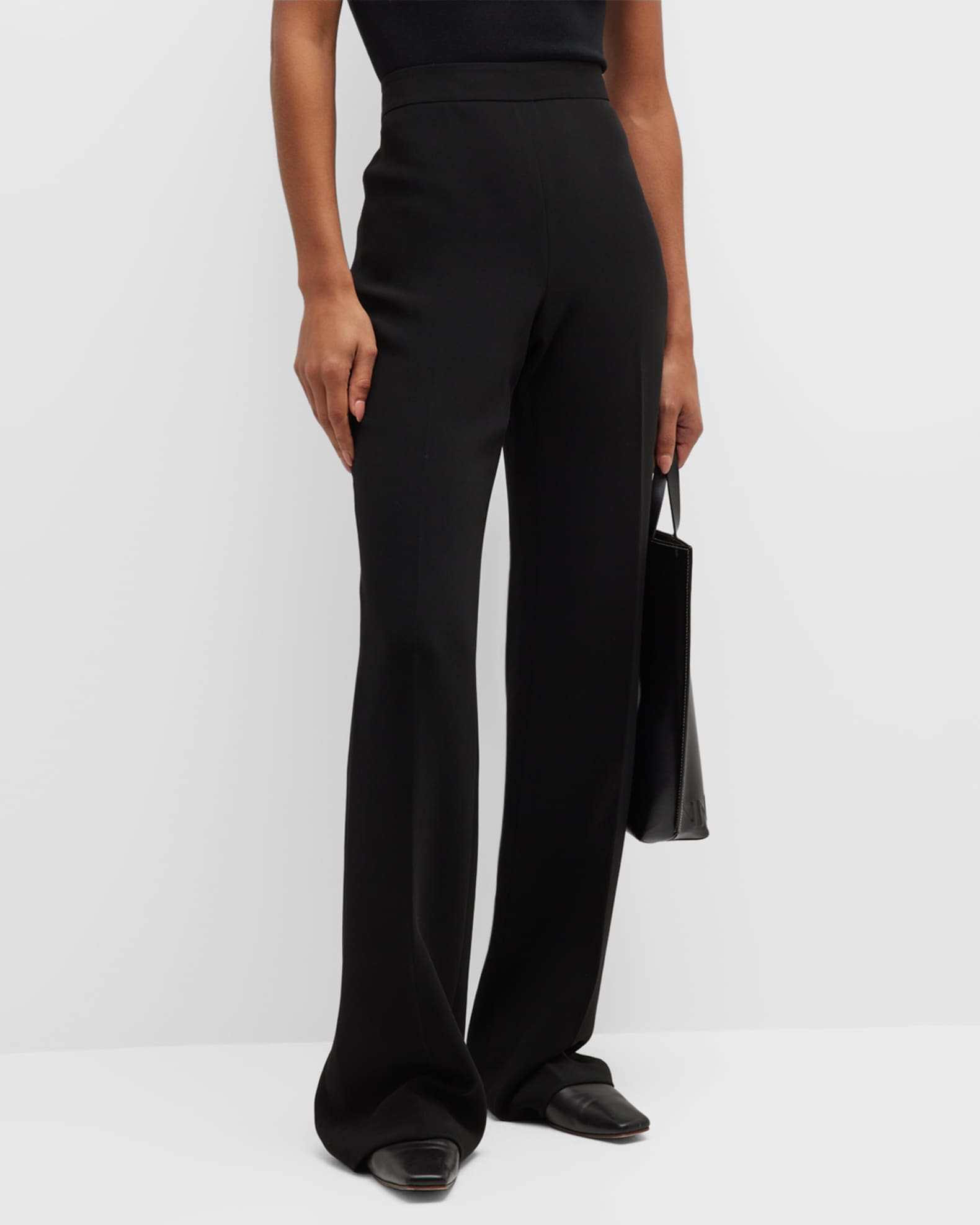 Lafayette 148 New York Gates High-Rise Flare Pants | Neiman Marcus
