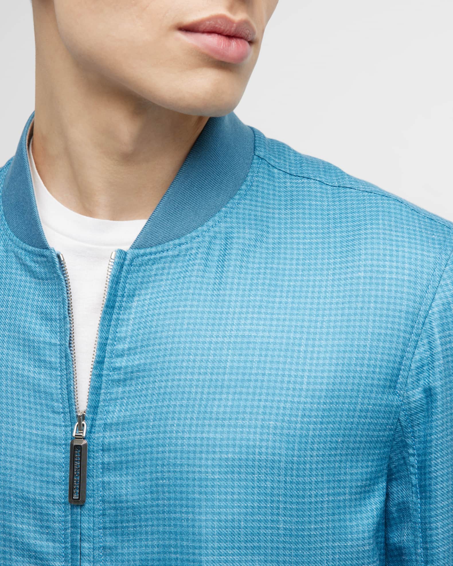 Stefano Ricci Men's Houndstooth Bomber Jacket | Neiman Marcus