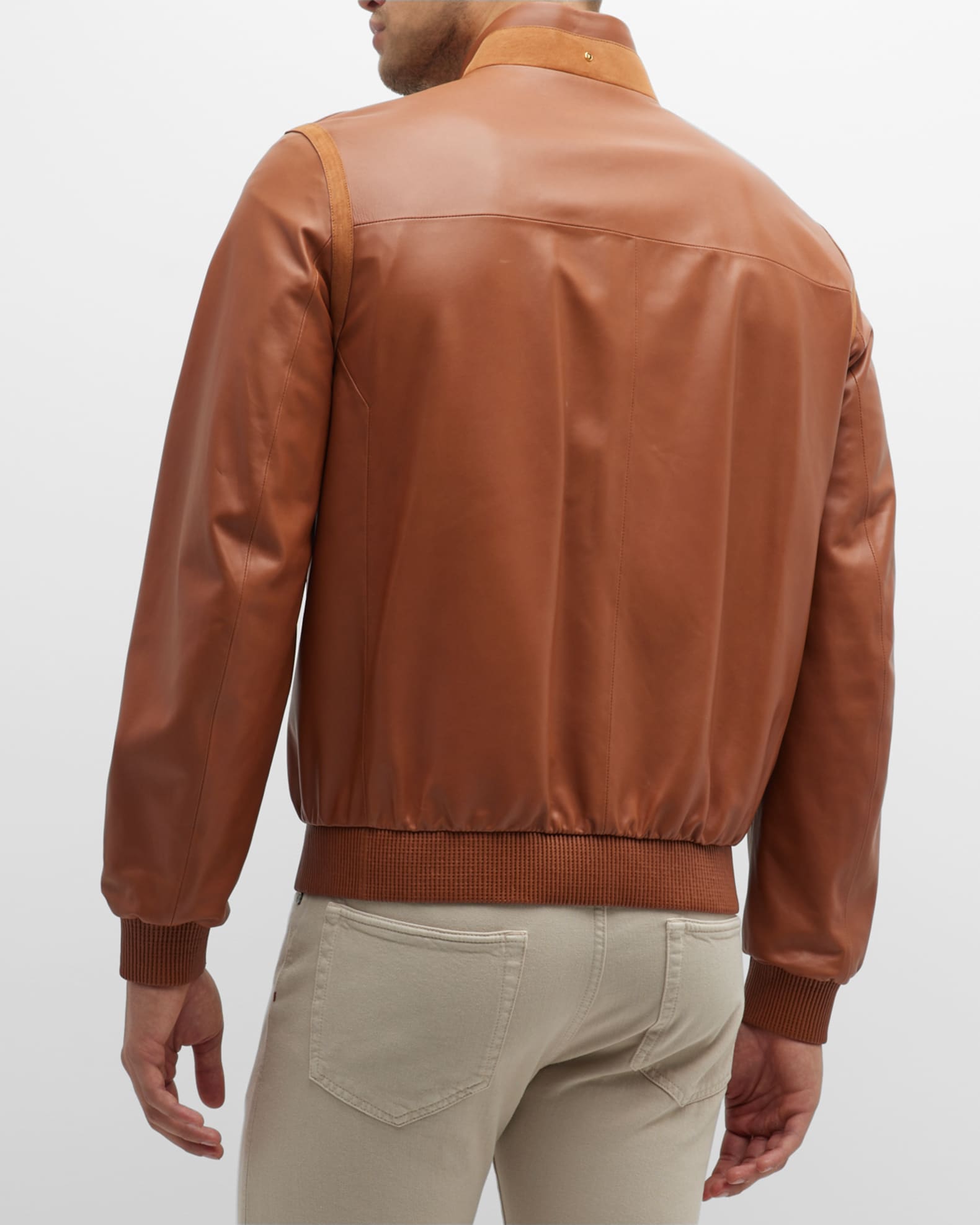 Stefano Ricci Men's Leather Bomber Jacket | Neiman Marcus