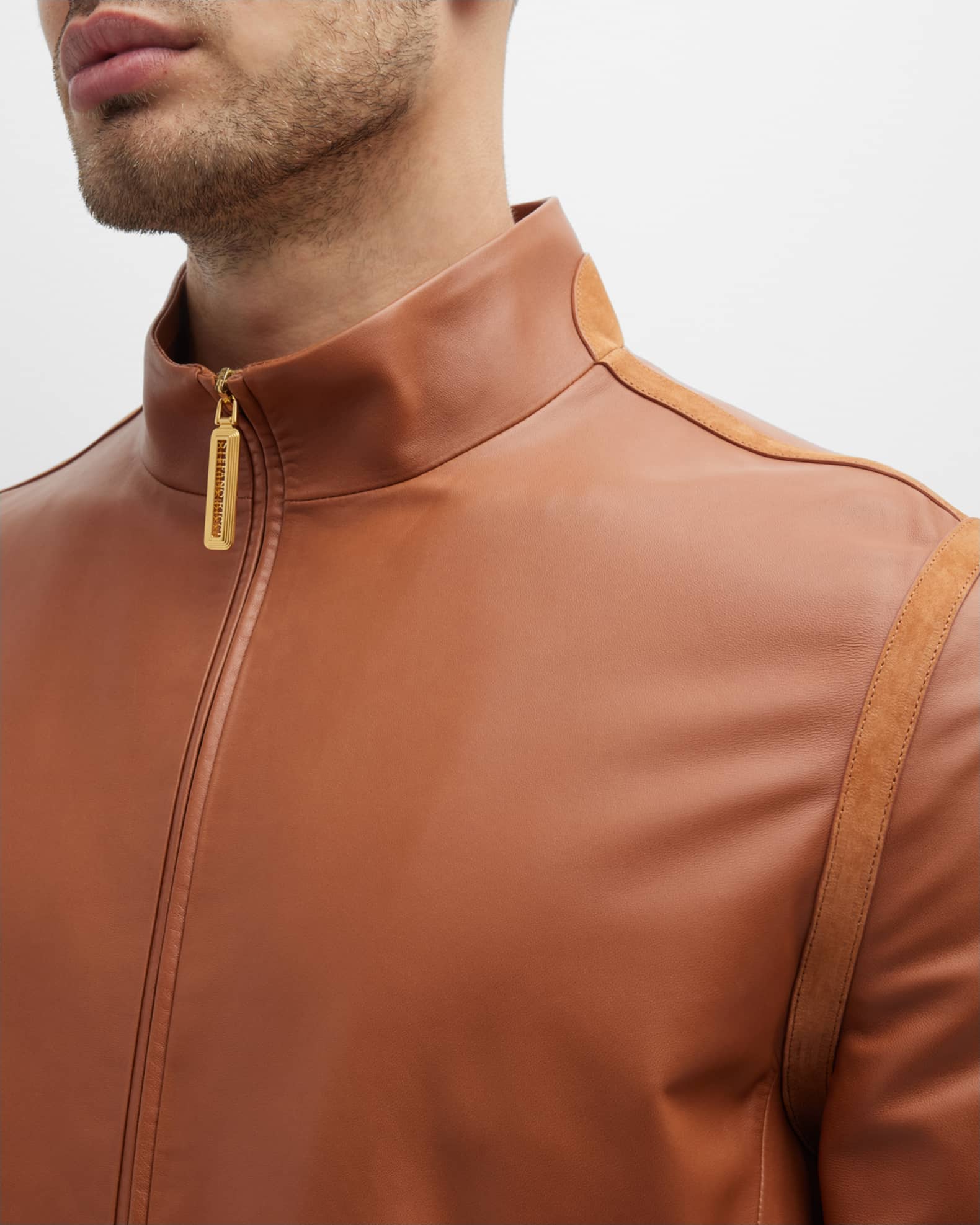 Stefano Ricci Men's Leather Bomber Jacket | Neiman Marcus