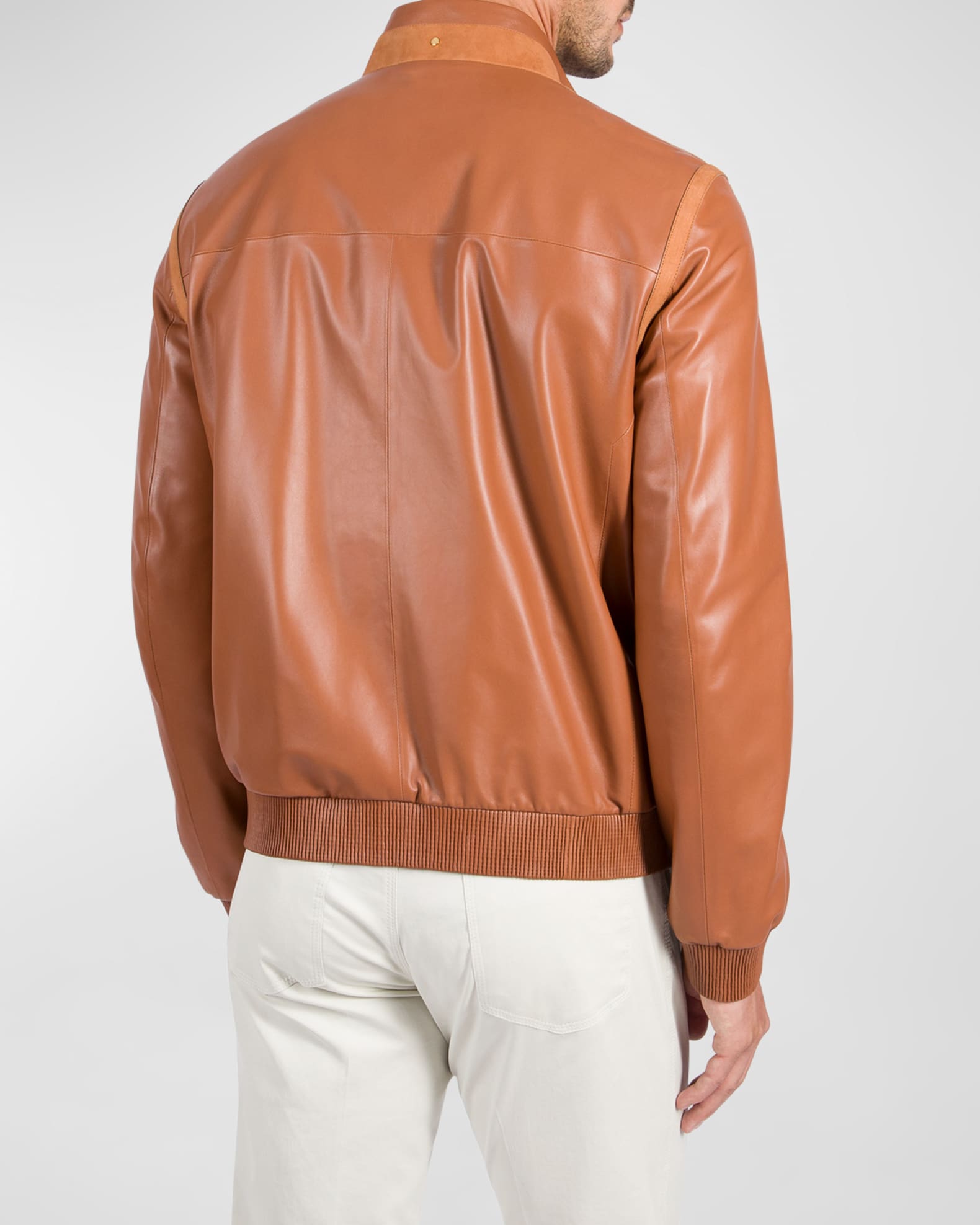 Stefano Ricci Men's Leather Bomber Jacket | Neiman Marcus