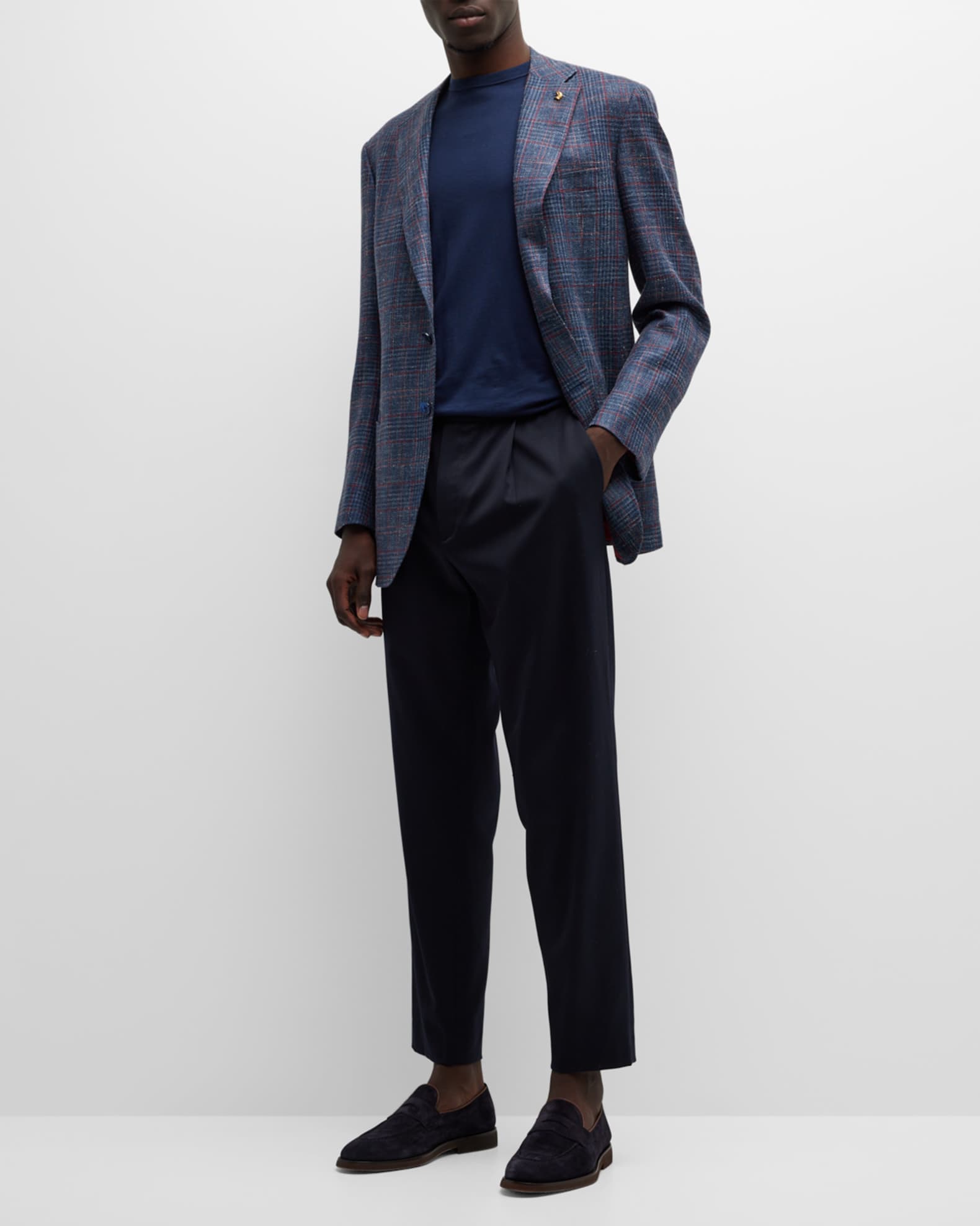 Stefano Ricci Men's Plaid Wool-Blend Sport Coat | Neiman Marcus