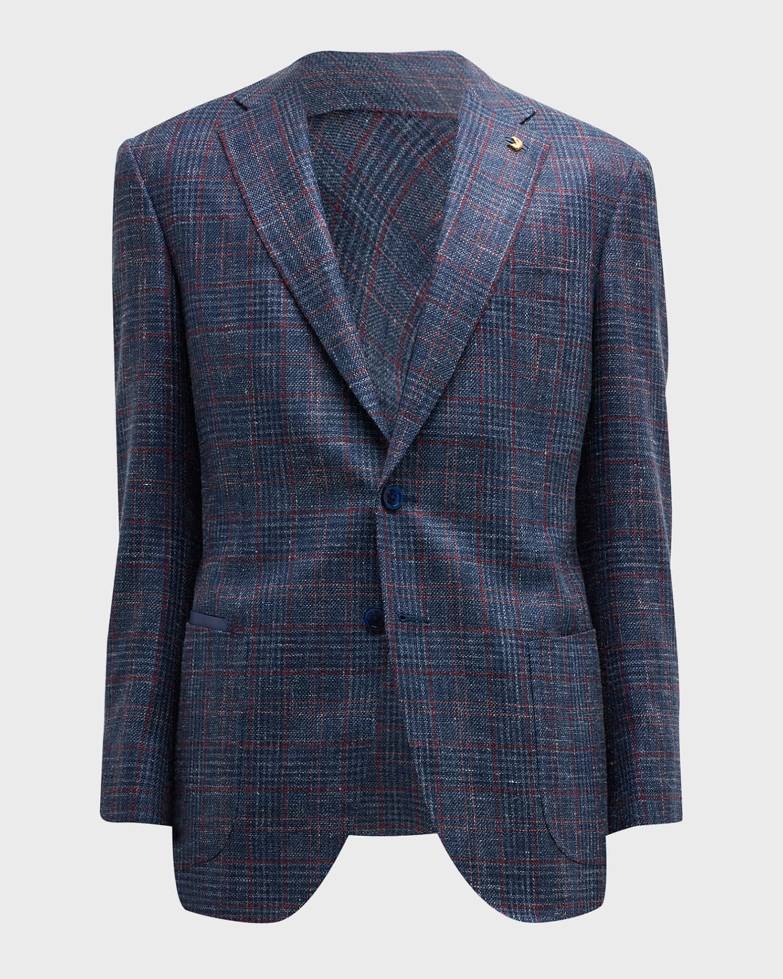 Stefano Ricci Men's Plaid Wool-Blend Sport Coat | Neiman Marcus