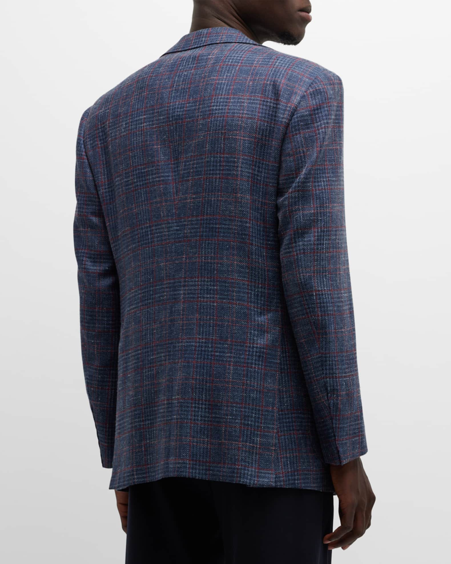 Stefano Ricci Men's Plaid Wool-Blend Sport Coat | Neiman Marcus