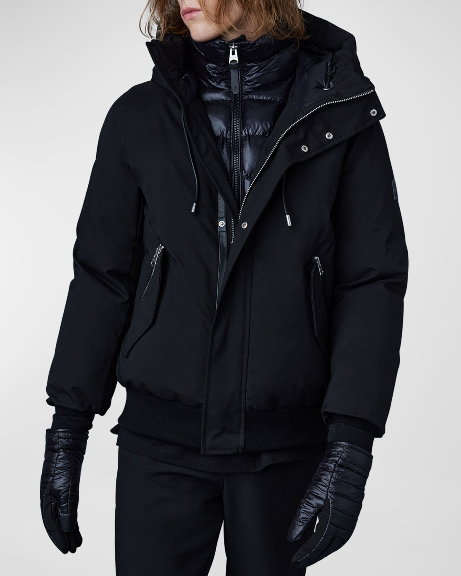 Mackage Men's Dixon 2-in-1 Hooded Bomber Jacket | Neiman Marcus
