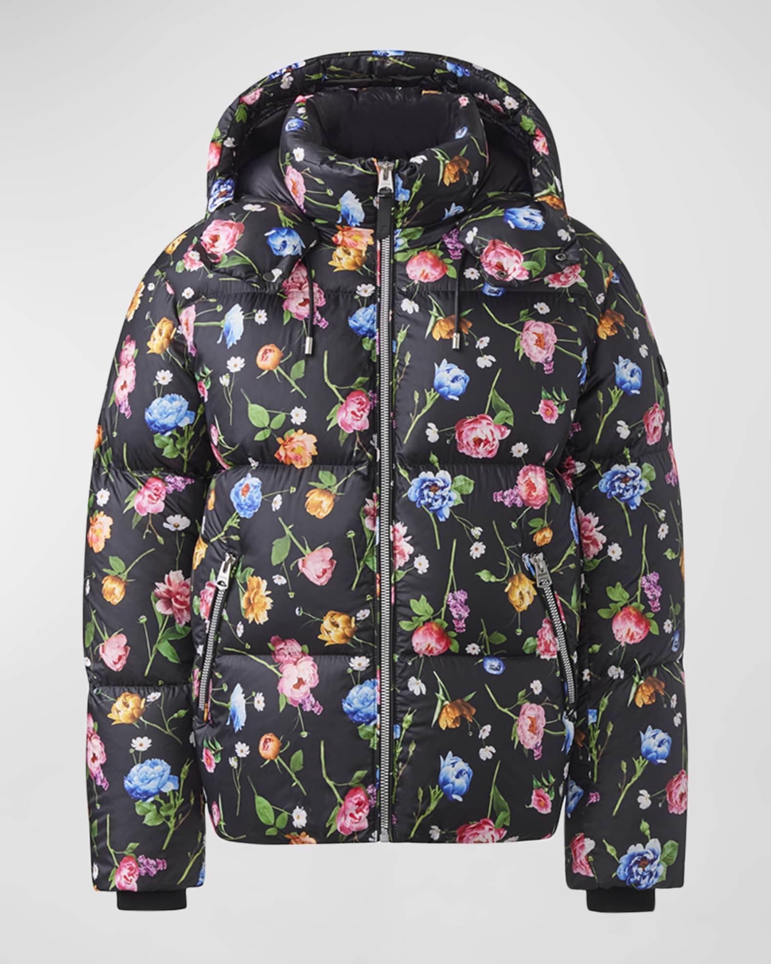 Mackage Men's Kent Floral Down Puffer Jacket | Neiman Marcus