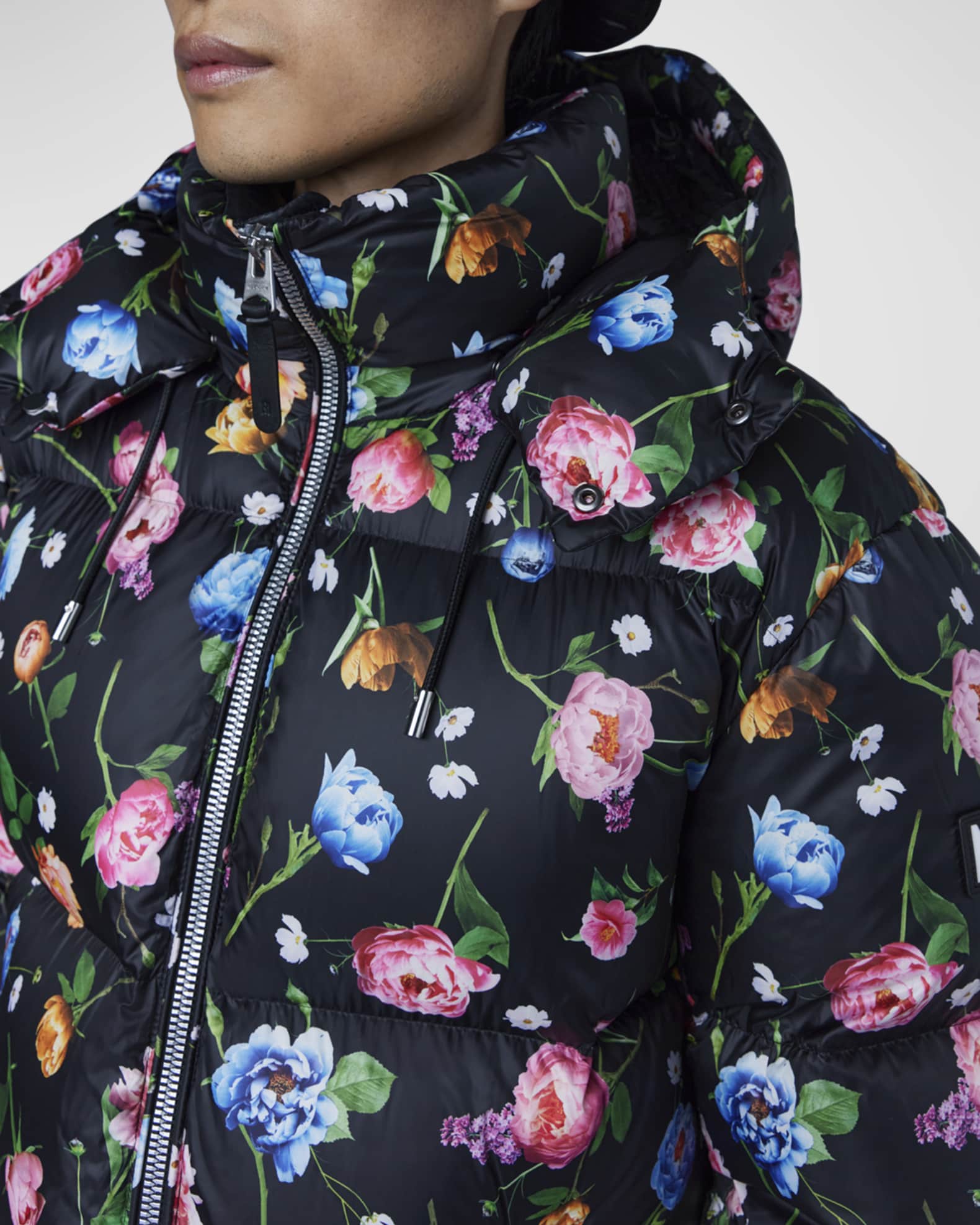 Mackage Men's Kent Floral Down Puffer Jacket | Neiman Marcus