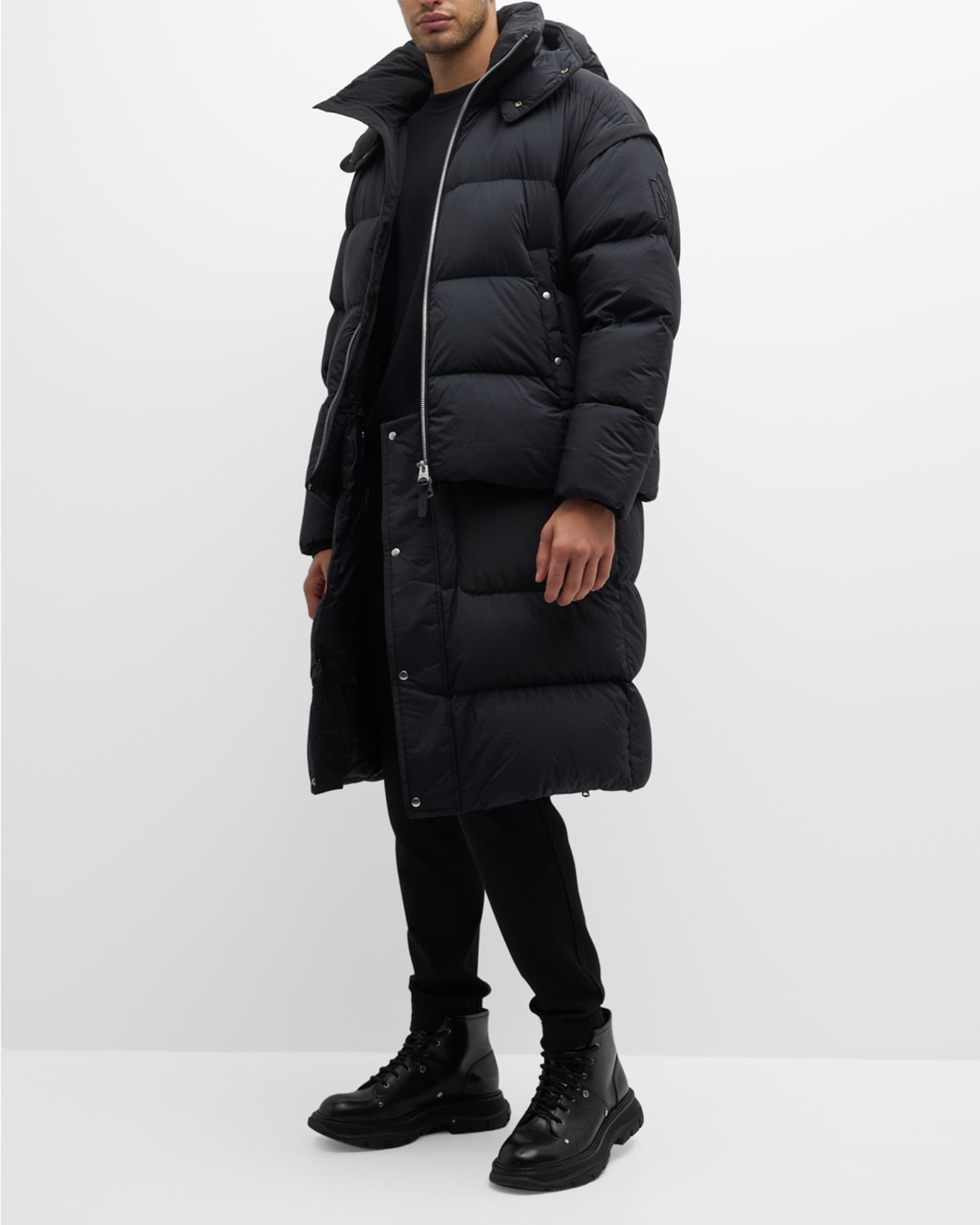 Mackage Men's 4-in-1 Convertible Down Jacket | Neiman Marcus