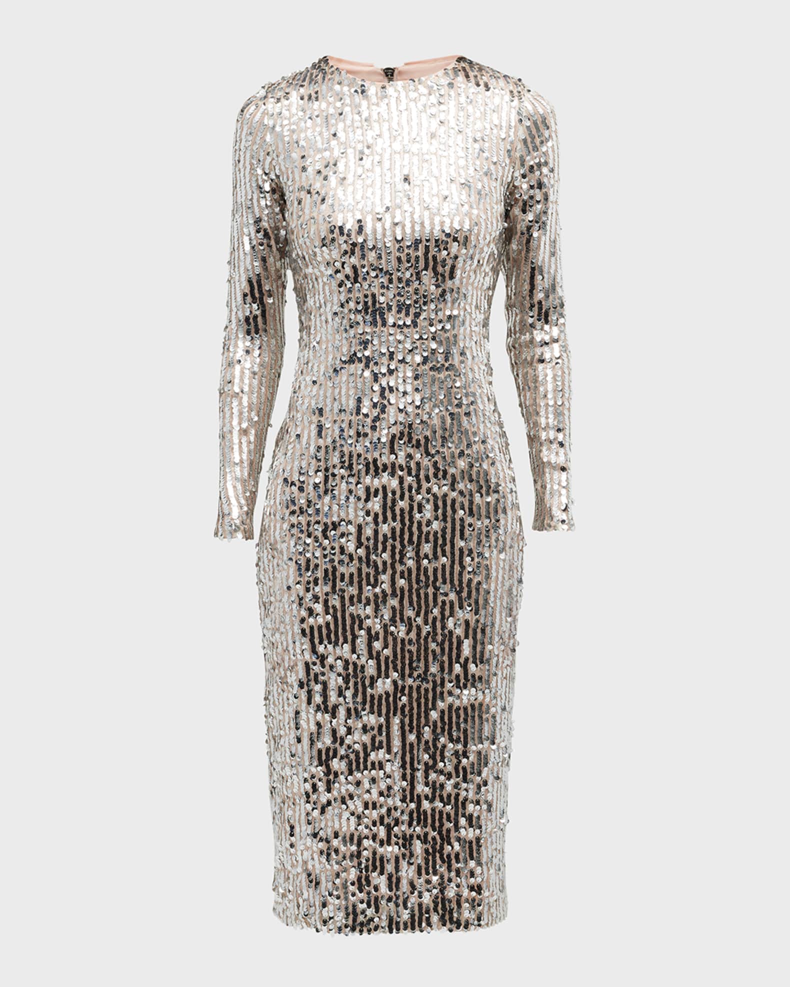 Le Superbe Kate Studio 54 Sequined Midi Dress | Neiman Marcus