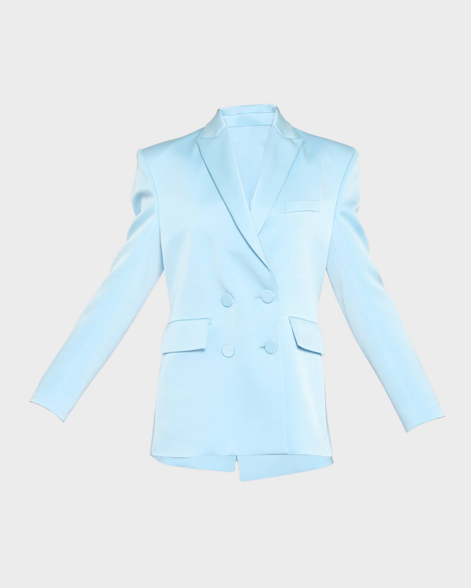 Alex Perry Wells Double-Breasted Satin Blazer | Neiman Marcus
