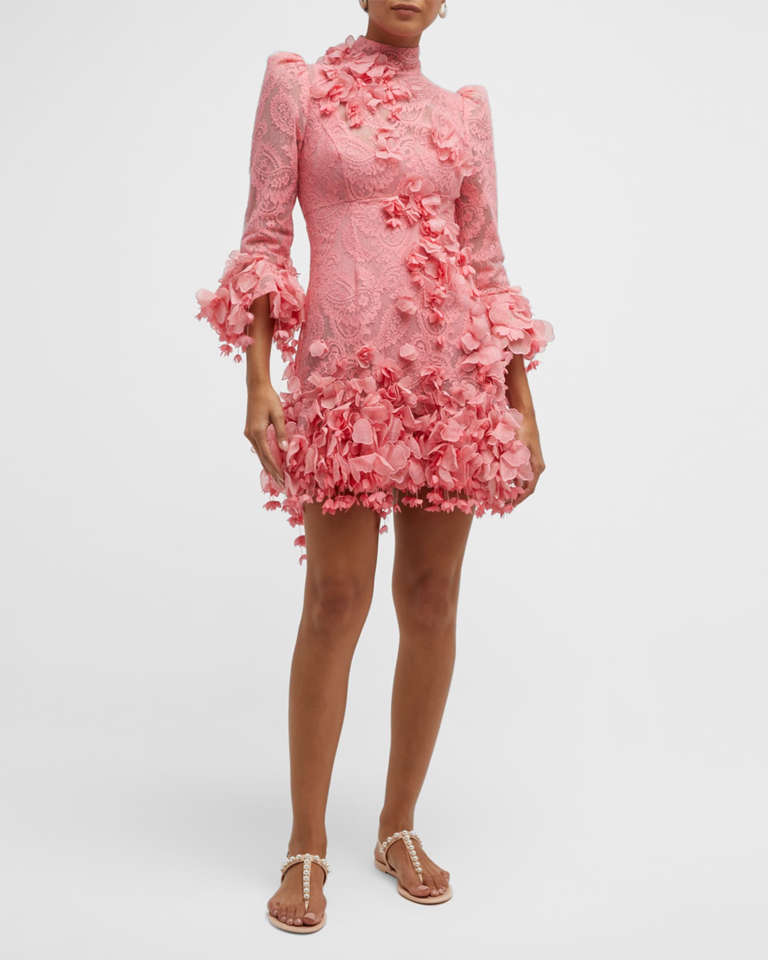 Zimmermann High Tide Lace Mini Dress | Neiman Marcus