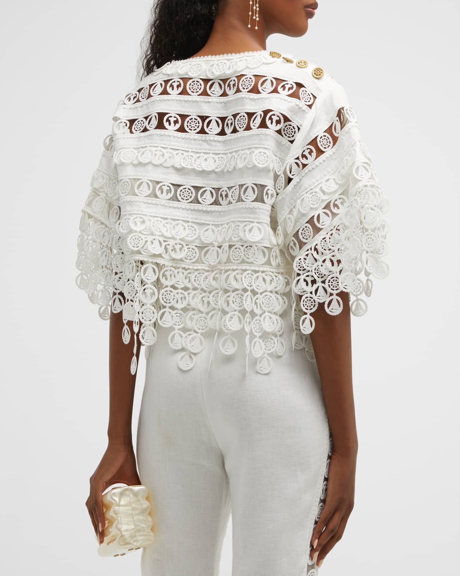 Zimmermann High Tide Nautical Crop Top | Neiman Marcus