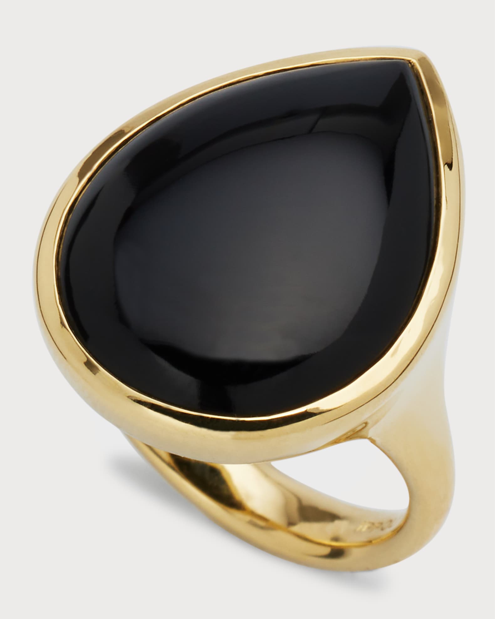 Ippolita 18K Polished Rock Candy Medium Teardrop Ring in Onyx; Size 7 ...