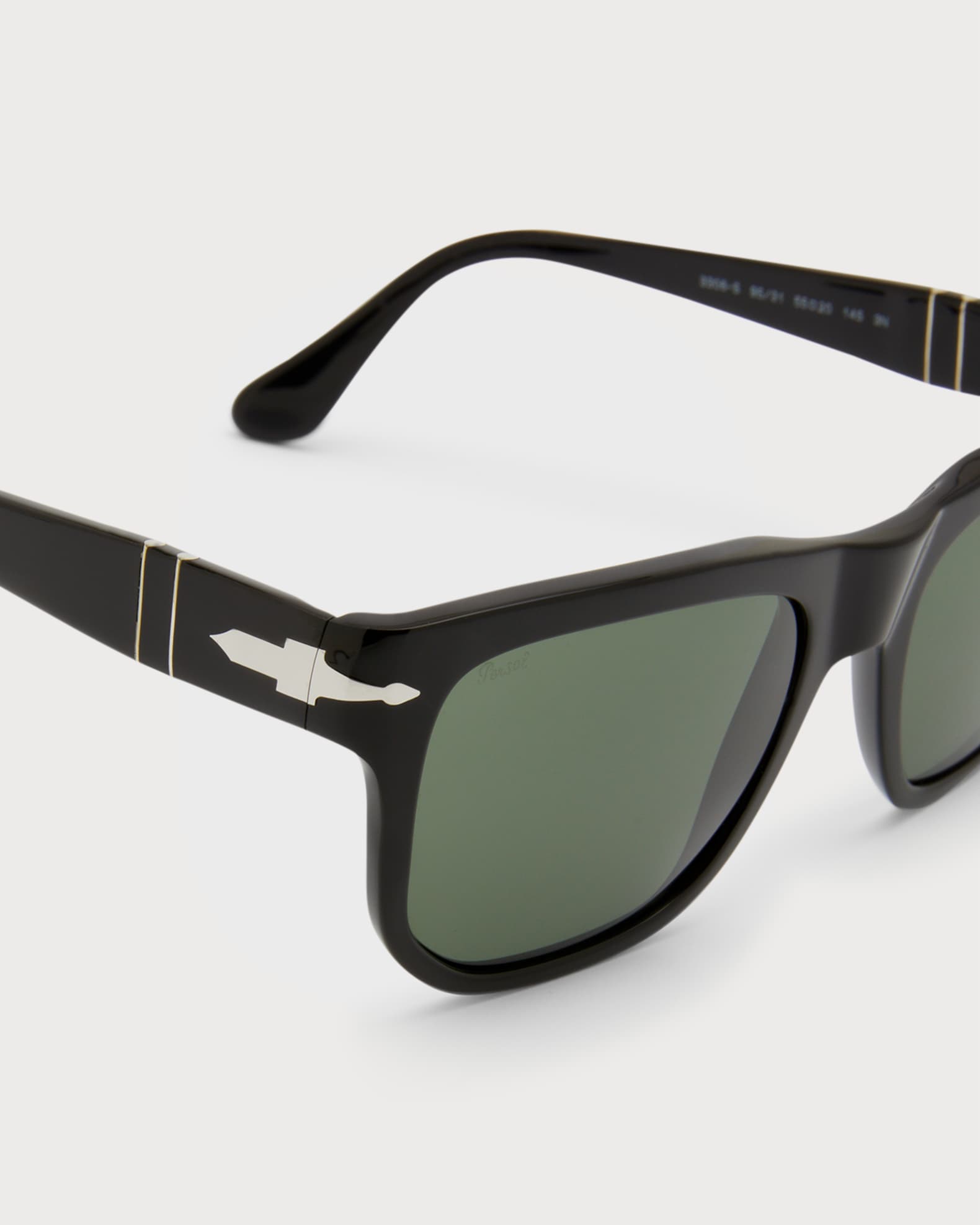 Persol Men's Temple Plaqué Rectangle Sunglasses | Neiman Marcus