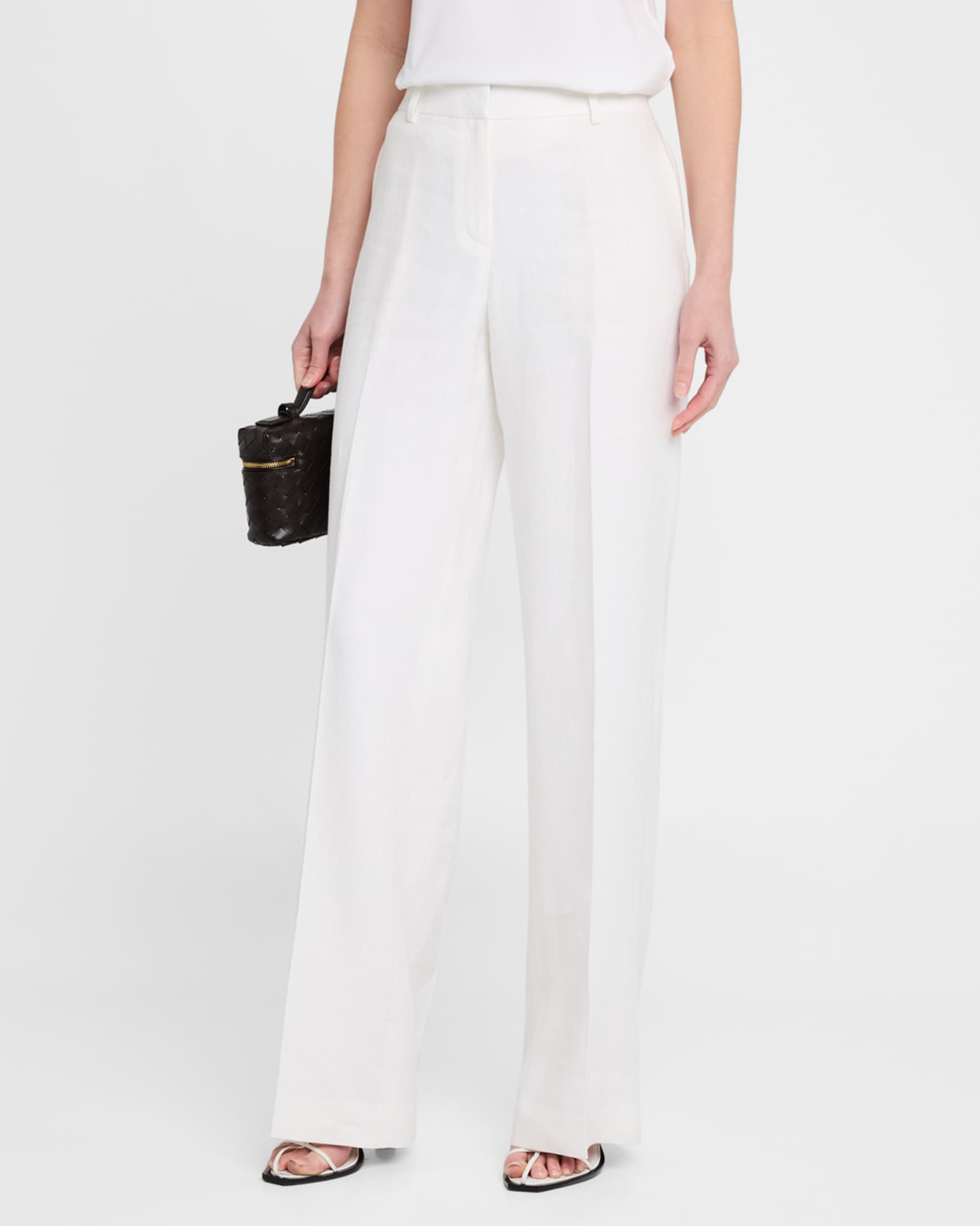 Lafayette 148 New York Sullivan High-Rise Wide-Leg Pants | Neiman Marcus