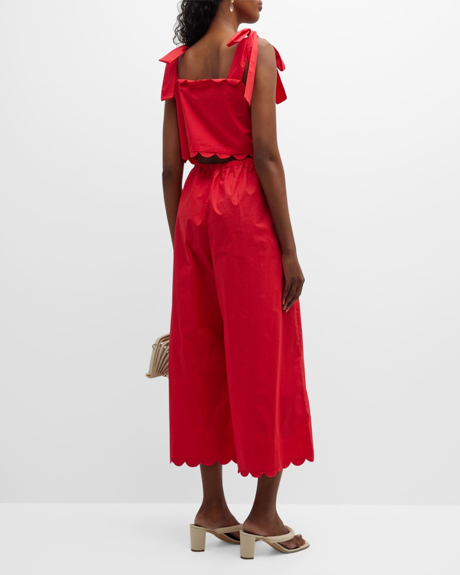 MeimeiJ Scalloped Square-Neck Cutout Jumpsuit | Neiman Marcus