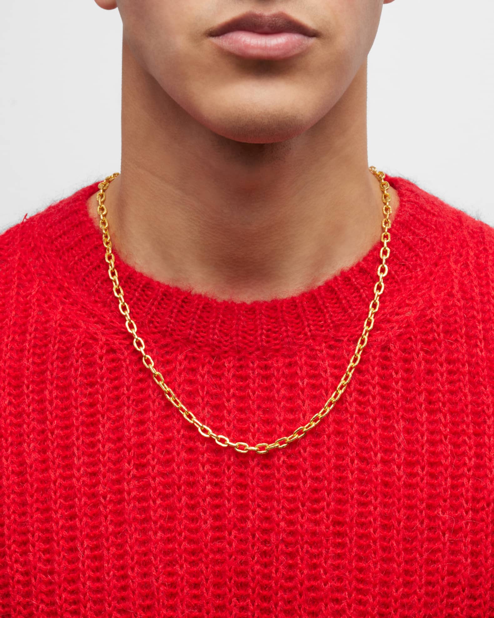 Gurhan Men's 24K Yellow Gold Cable Chain Necklace, 24"L | Neiman Marcus