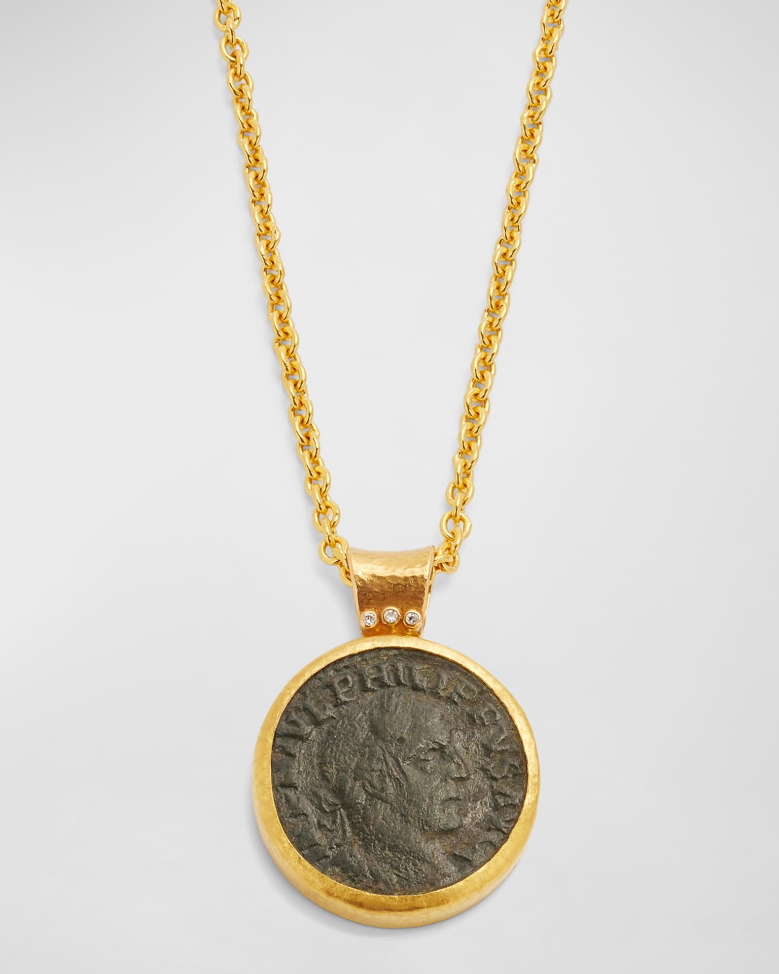 Gurhan Men's Mixed Gold Coin Pendant Necklace | Neiman Marcus
