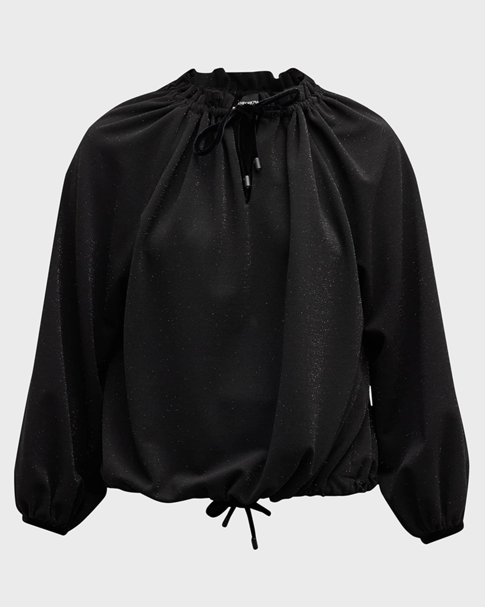 Emporio Armani Shimmer Jersey Parachute Top | Neiman Marcus