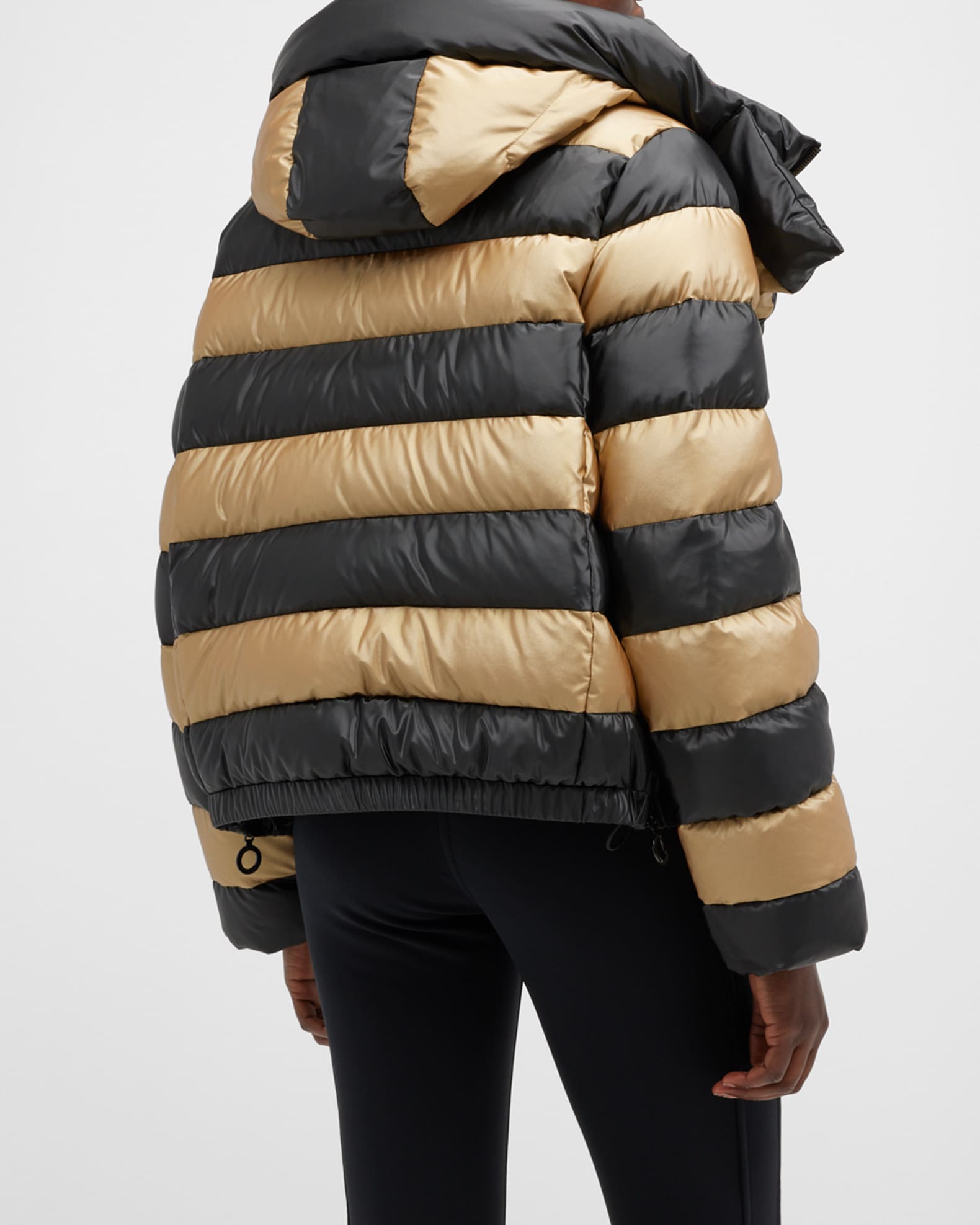 Goldbergh Dazzle Striped Puffer Coat | Neiman Marcus
