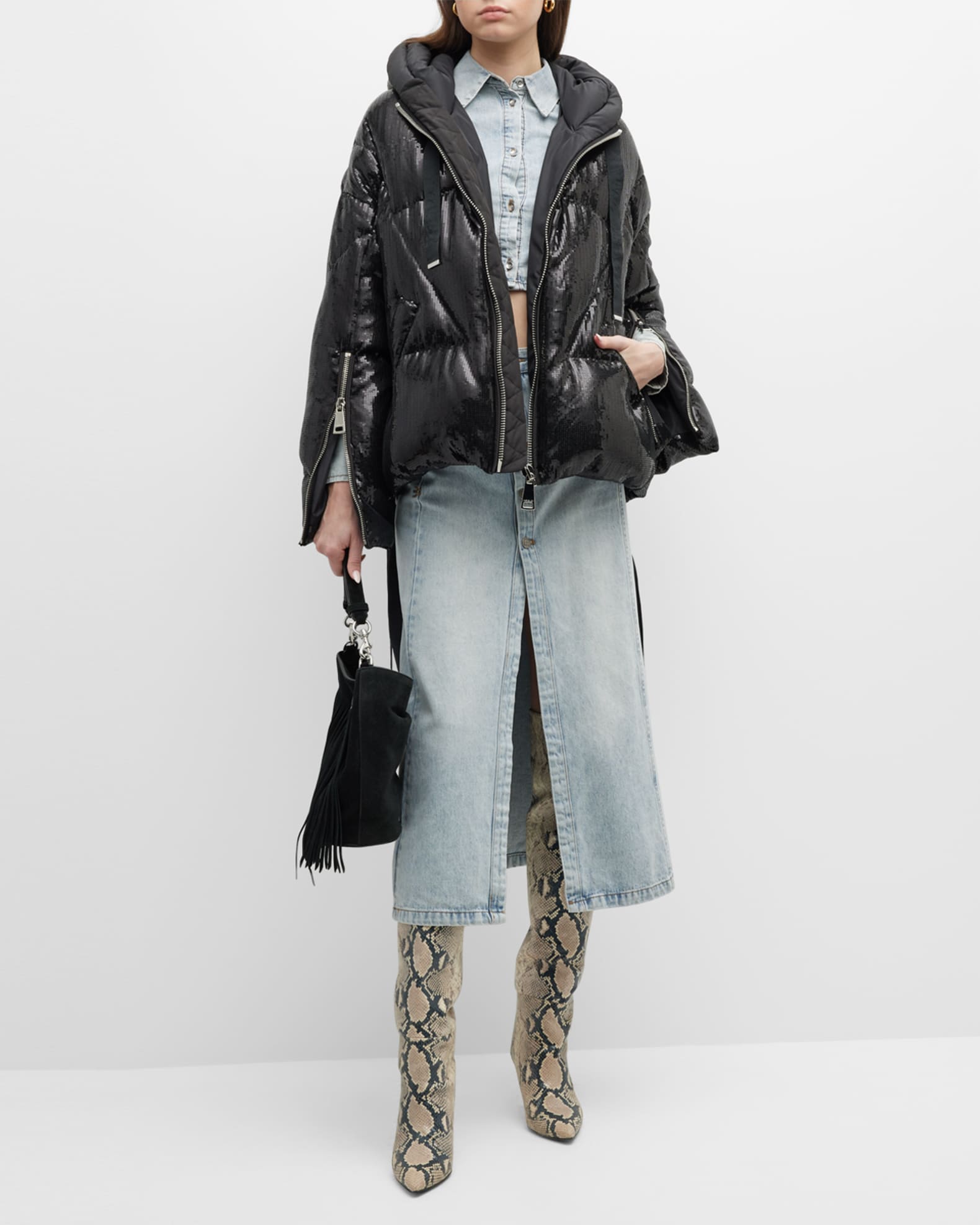 Khrisjoy Puff Khris Embellsihed Puffer Jacket | Neiman Marcus