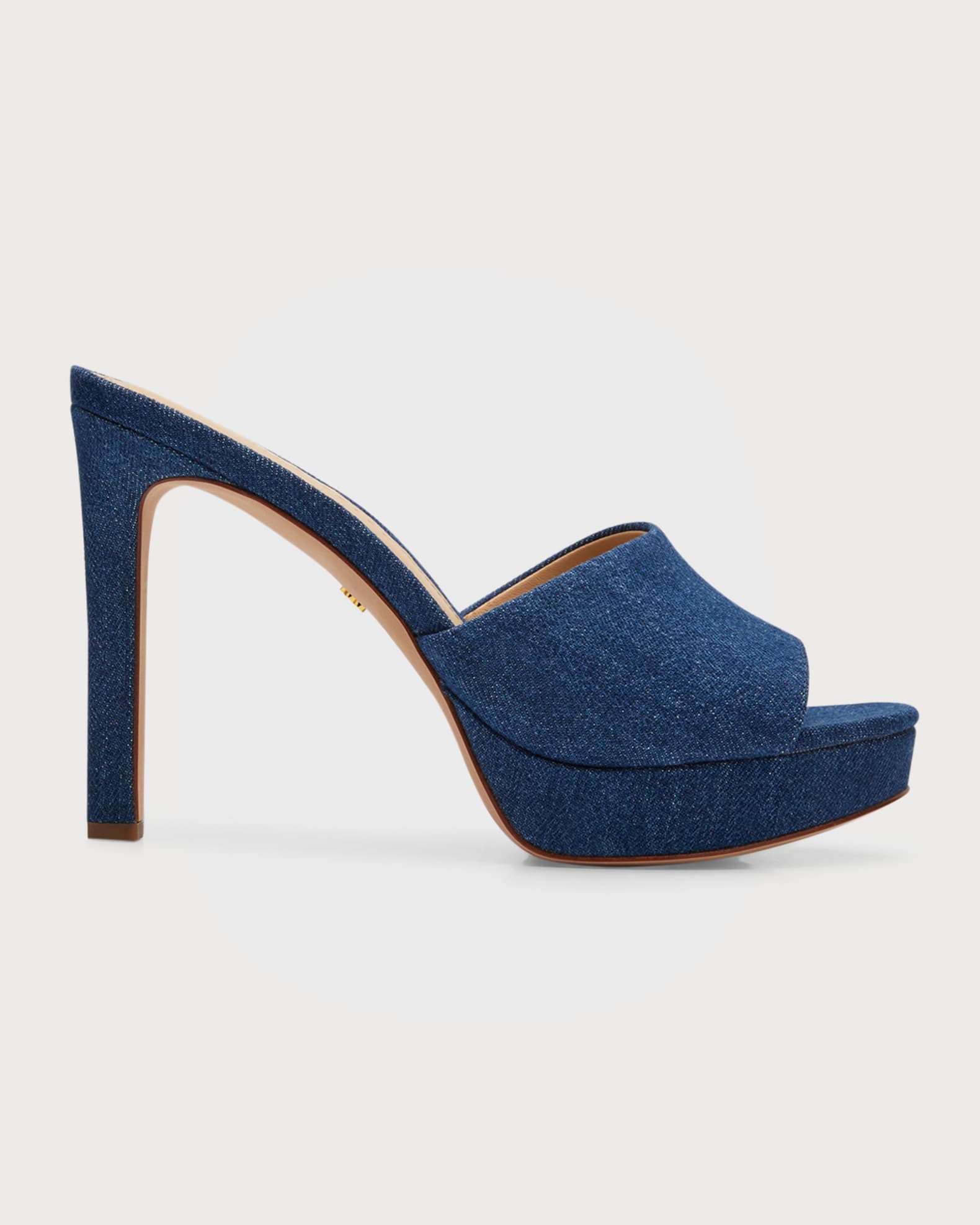 Veronica Beard Dali Denim Platform Mules | Neiman Marcus