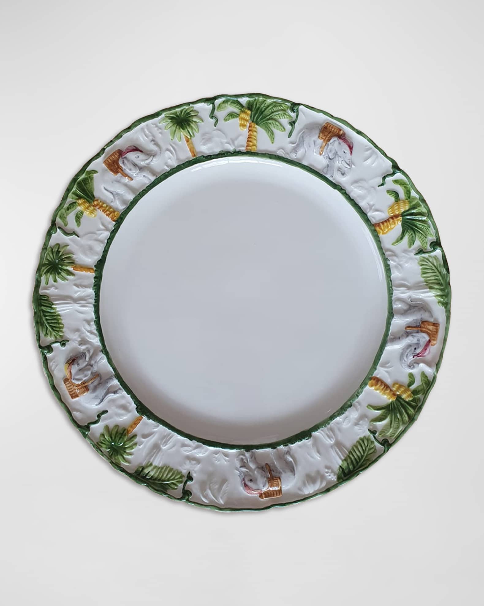 Les Ottomans La Menagerie Ottomane Handpainted Dinner Plate - Palms ...