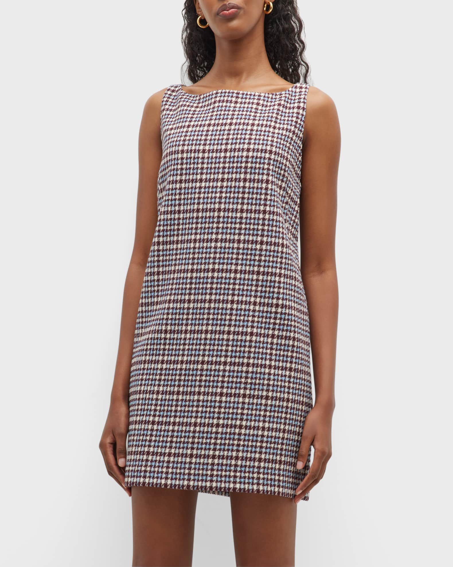 Rebecca Taylor Techy Houndstooth Shift Dress | Neiman Marcus