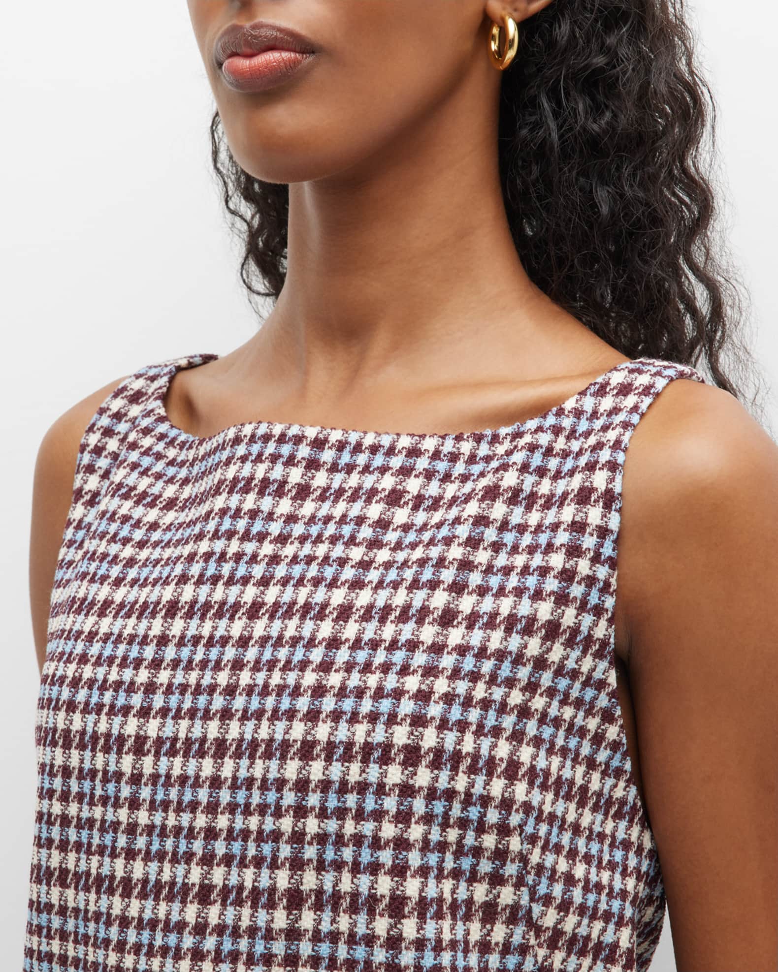 Rebecca Taylor Techy Houndstooth Shift Dress | Neiman Marcus