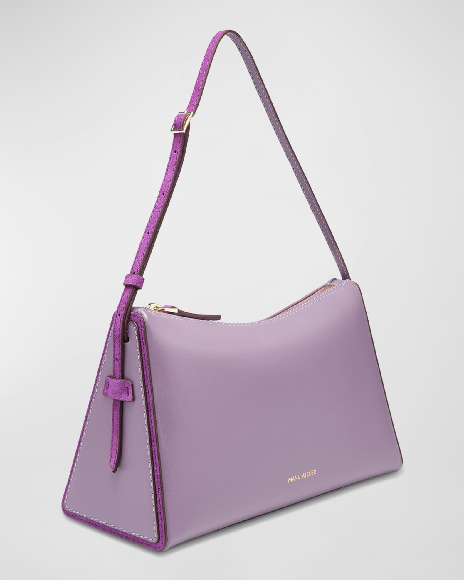 MANU ATELIER Prism Mix-Leather Shoulder Bag | Neiman Marcus
