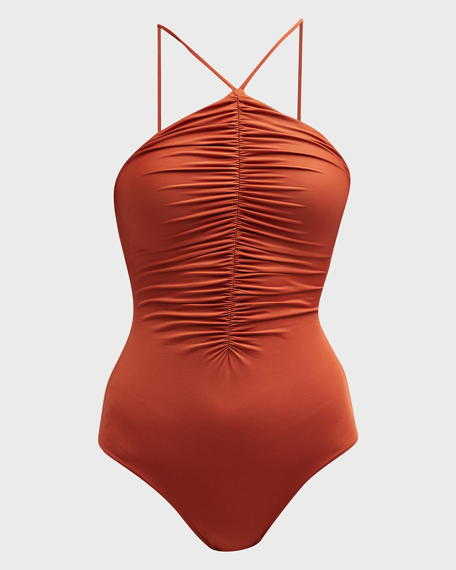 MAYGEL CORONEL Acasia Halter One-Piece Swimsuit | Neiman Marcus
