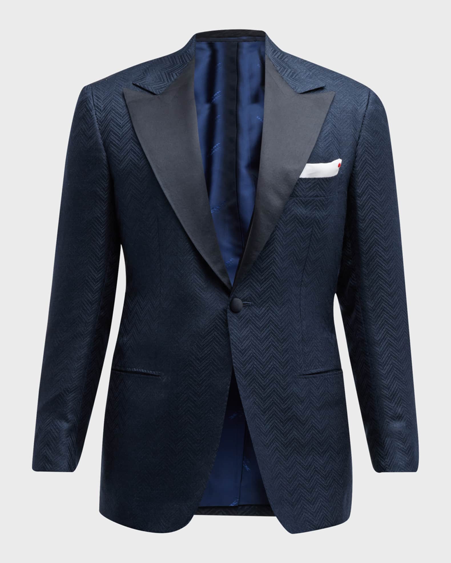Kiton Men's Chevron Dinner Jacket | Neiman Marcus