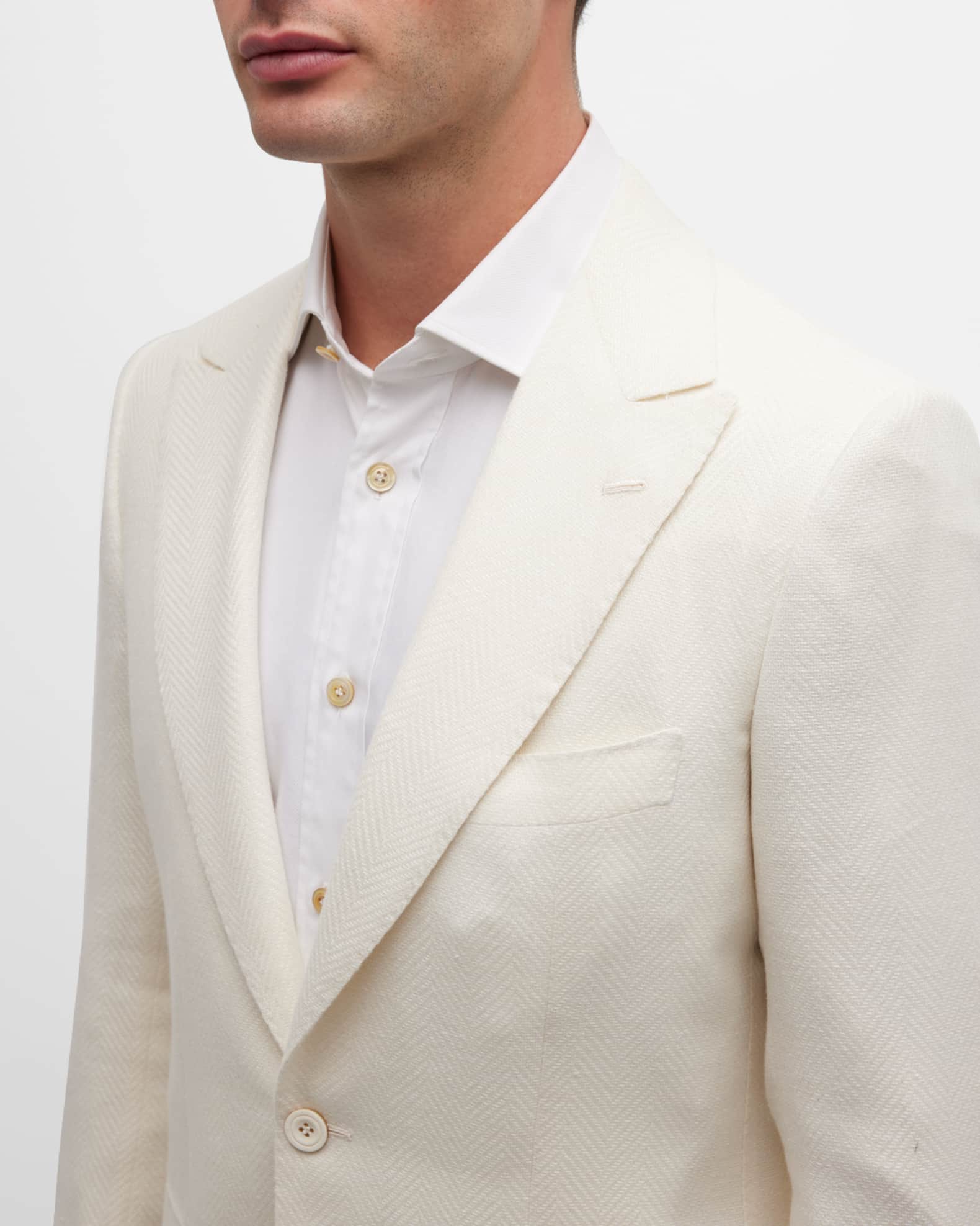 Kiton Men's Chevron Sport Coat | Neiman Marcus