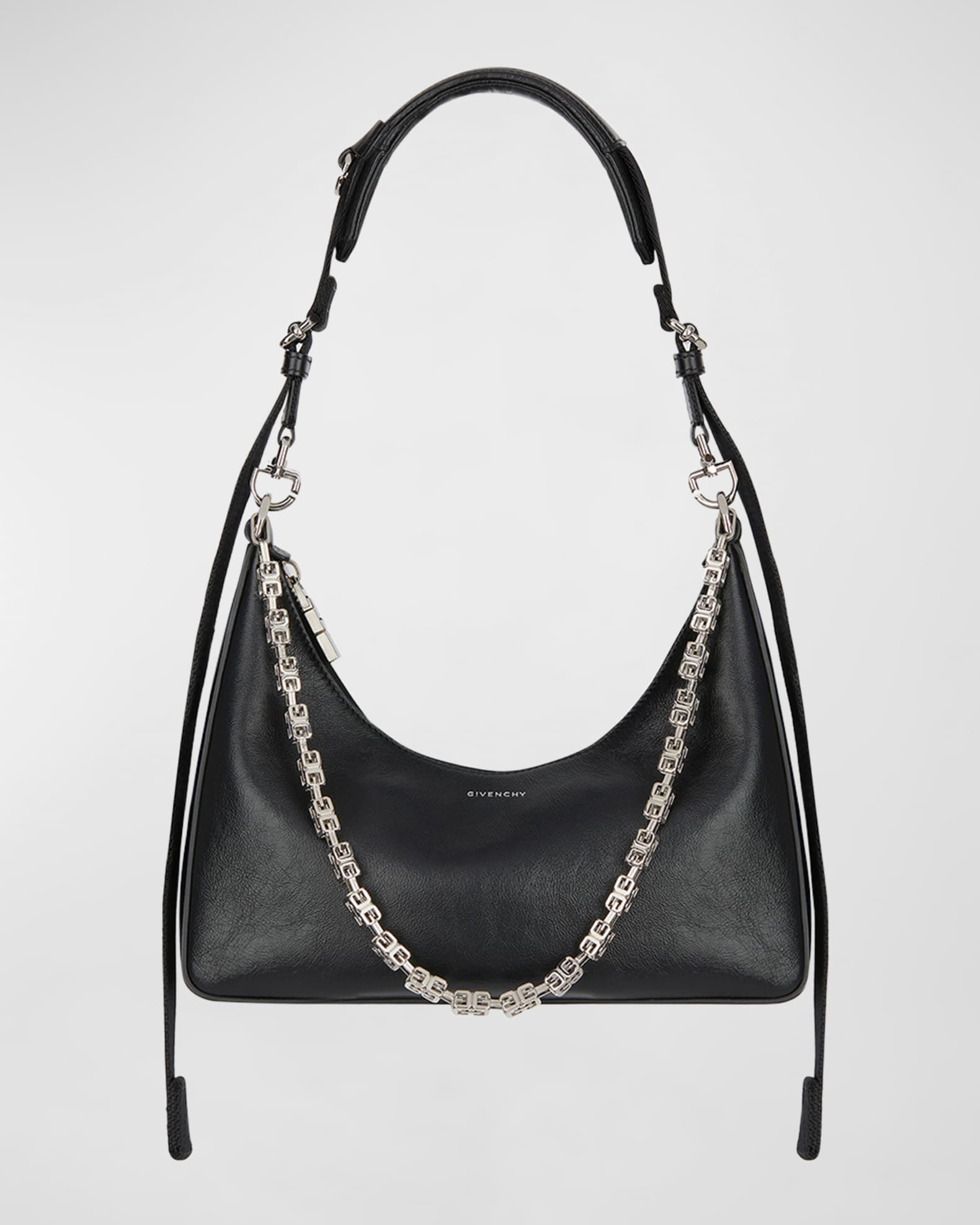 Givenchy Small Moon Cutout Hobo Bag with Sporty Strap | Neiman Marcus