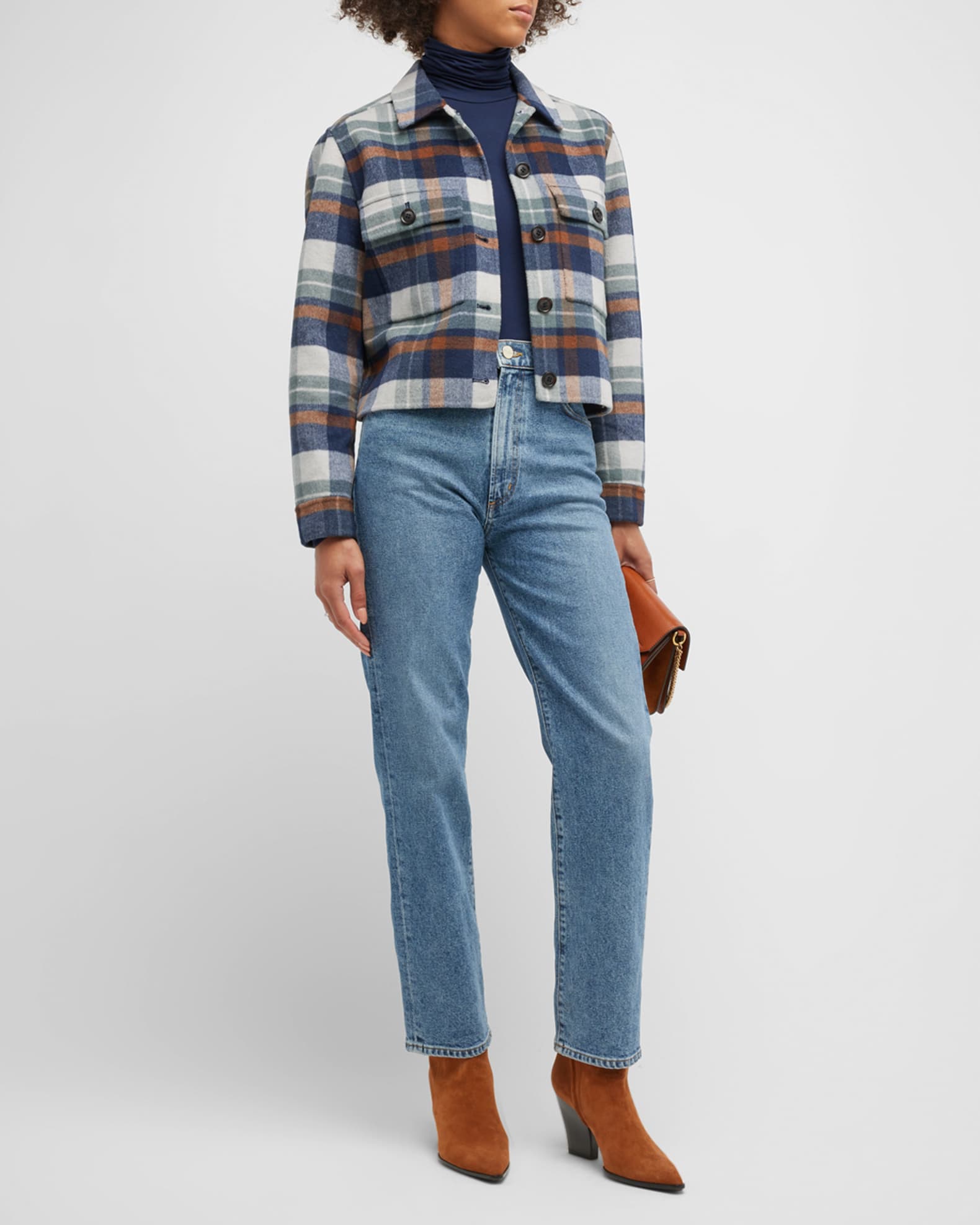 Rails Steffi Plaid Cropped Jacket | Neiman Marcus