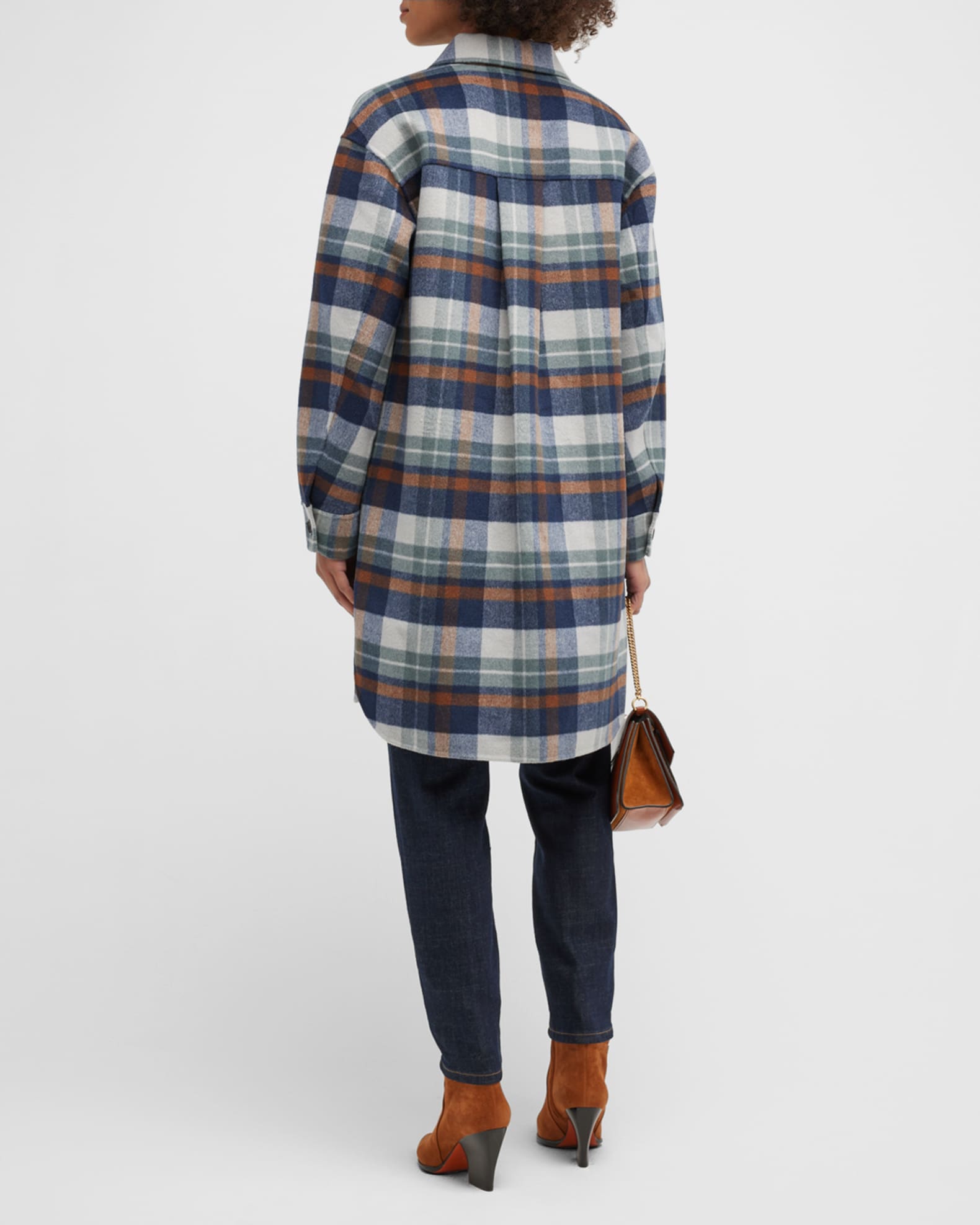 Rails Jaro Long Plaid Shirt Jacket | Neiman Marcus