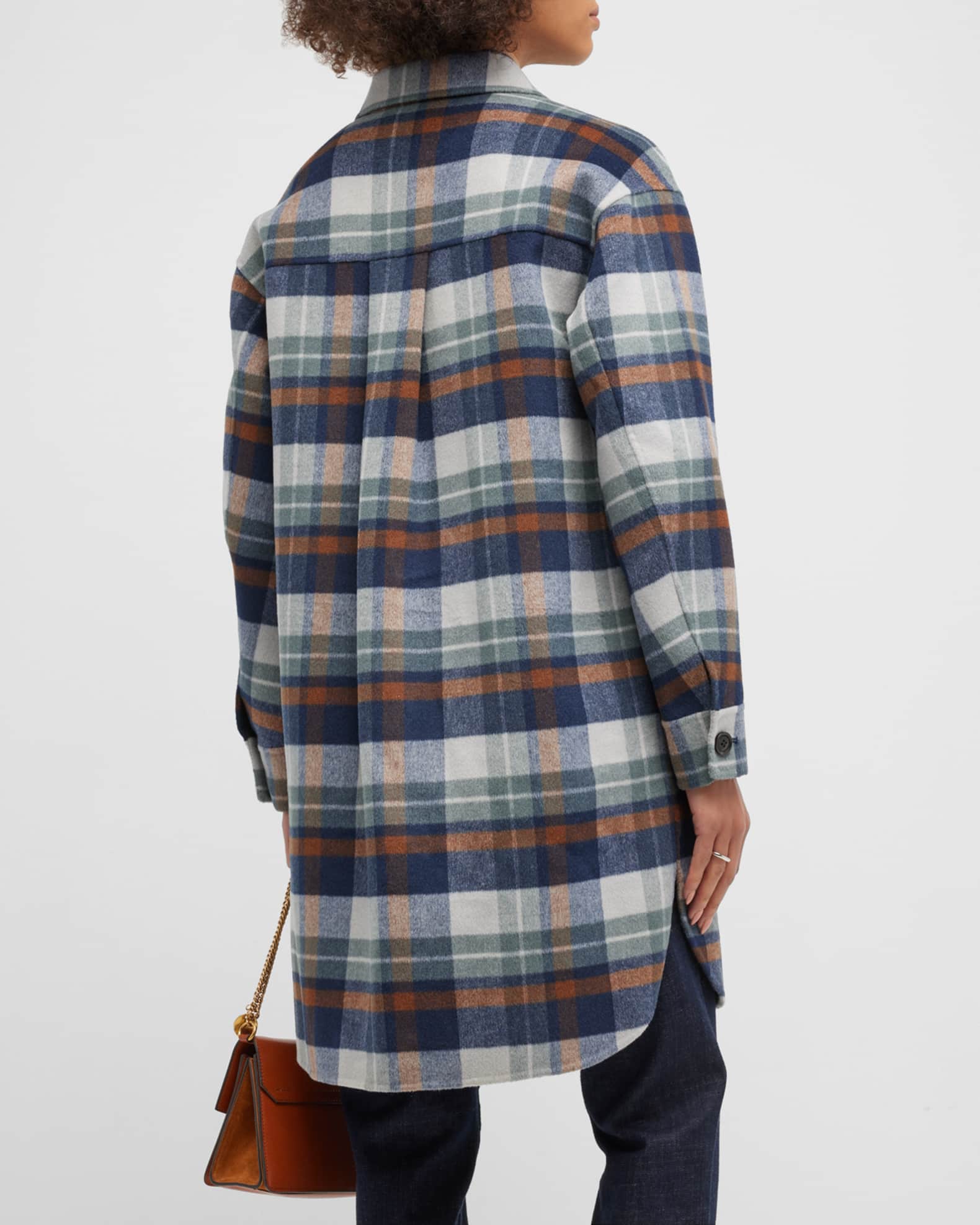 Rails Jaro Long Plaid Shirt Jacket | Neiman Marcus