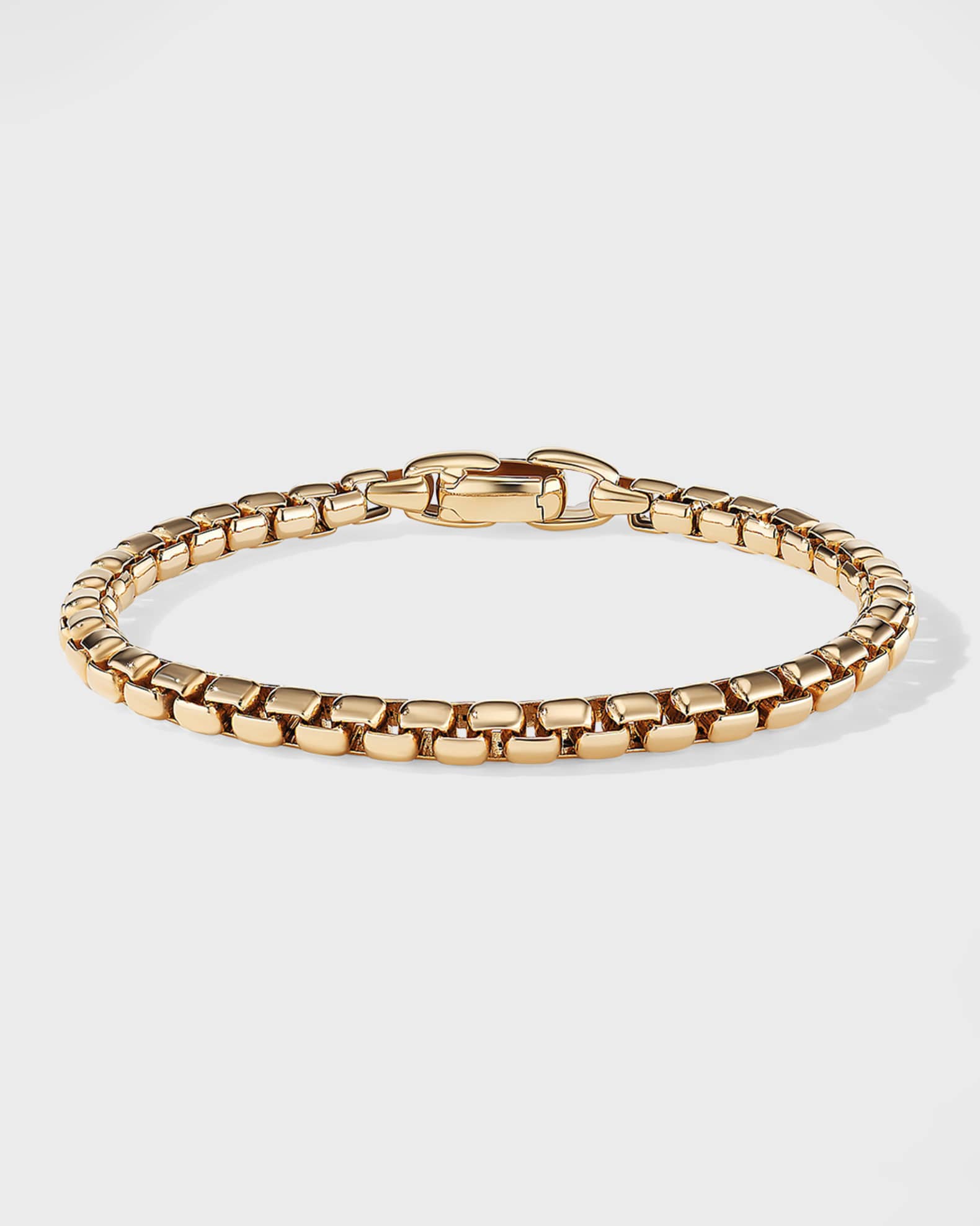 Men's Box Chain Bracelets in 18k Gold | Neiman Marcus