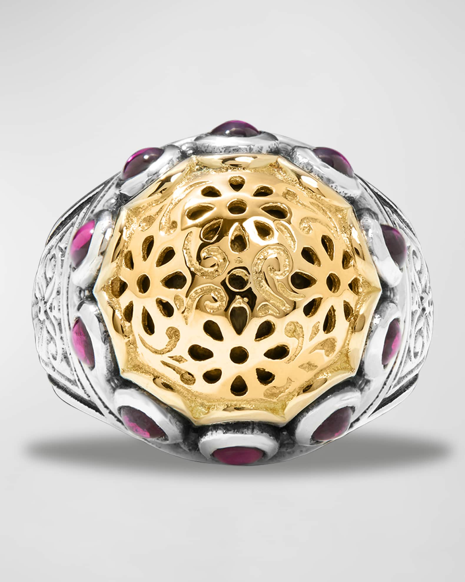 Konstantino Dome Corundum Halo Ring | Neiman Marcus