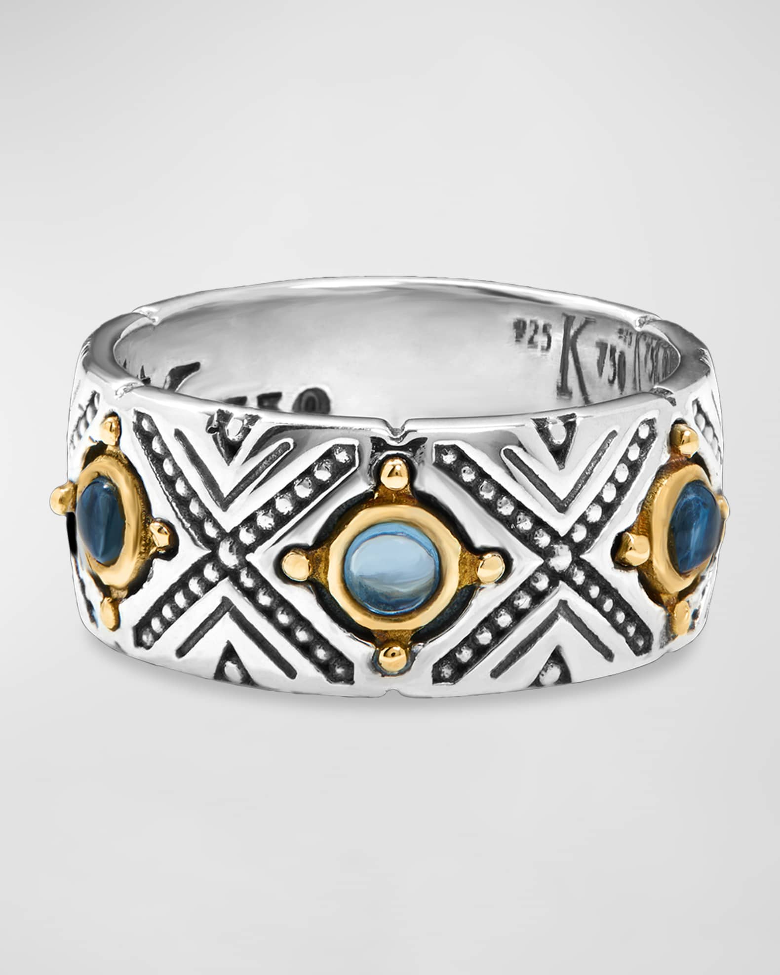 Konstantino Dome Spinel Ring in Sterling Silver and 18K Gold | Neiman ...