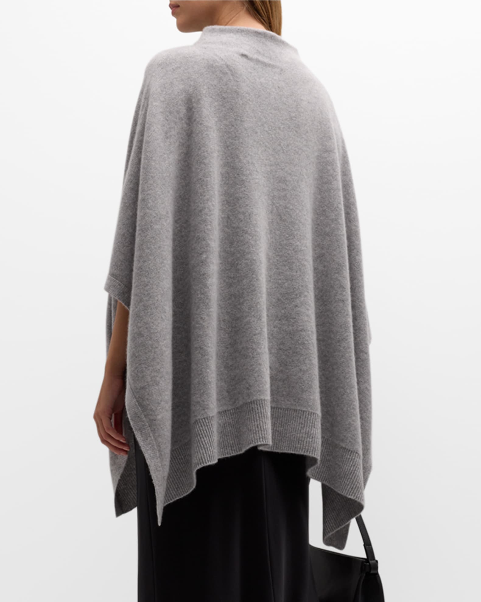 Vince Funnel Neck Knit Cashmere Poncho | Neiman Marcus