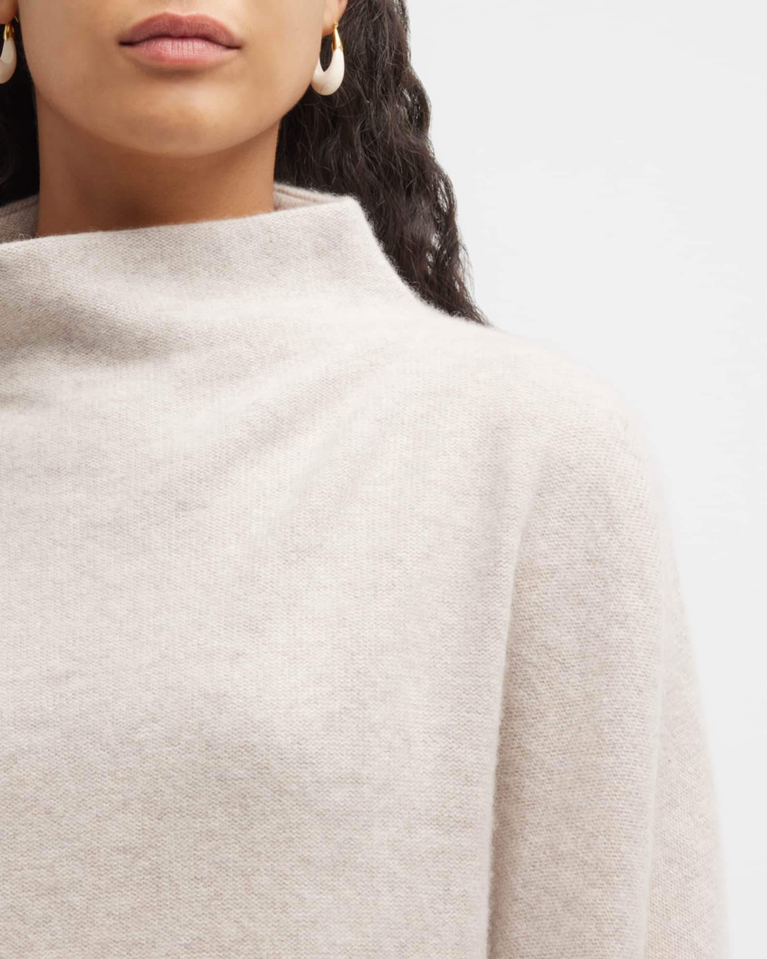 Vince Funnel Neck Knit Cashmere Poncho | Neiman Marcus