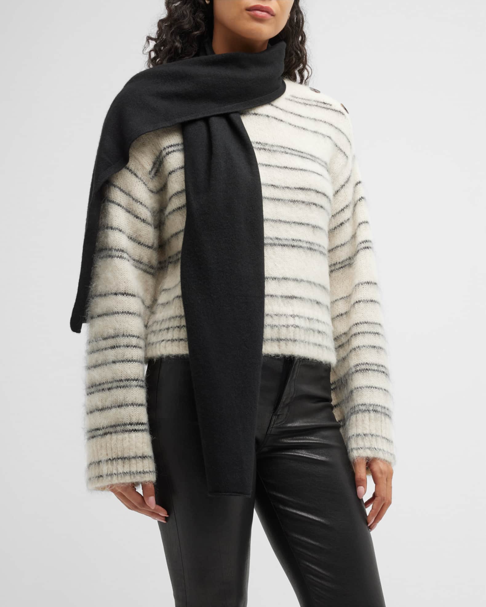 Vince Knit Cashmere Scarf | Neiman Marcus