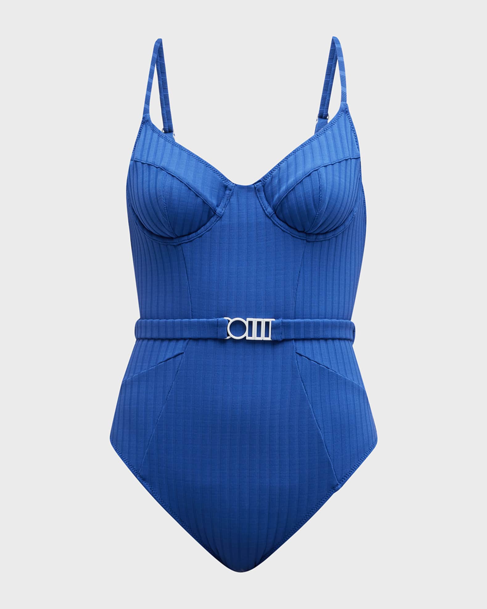 Solid and Striped The Spencer Solid Rib One-Piece Swimsuit | Neiman Marcus