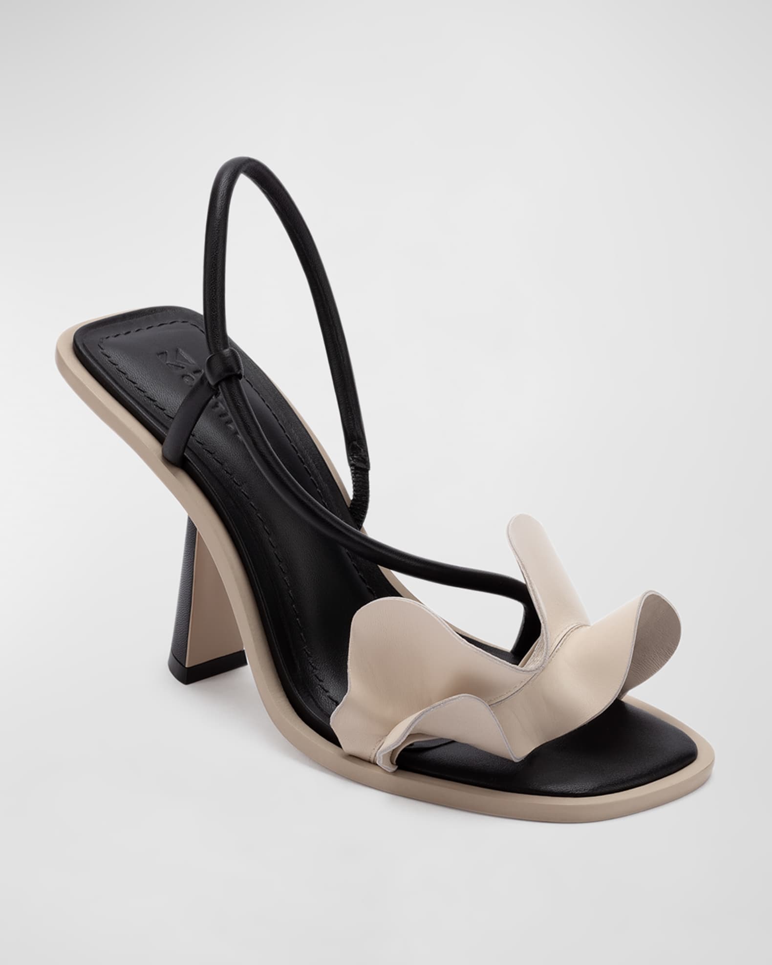 Mercedes Castillo Nina Comma-Heel Ruffle Sandals | Neiman Marcus